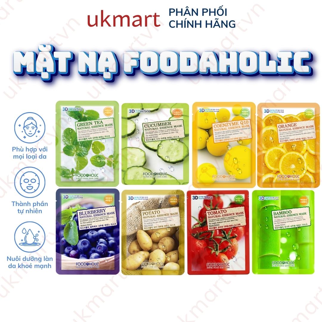 Mặt Nạ Dưỡng Da 3D FOODAHOLIC Natural Essence Mask 23ml | Shopee Việt Nam