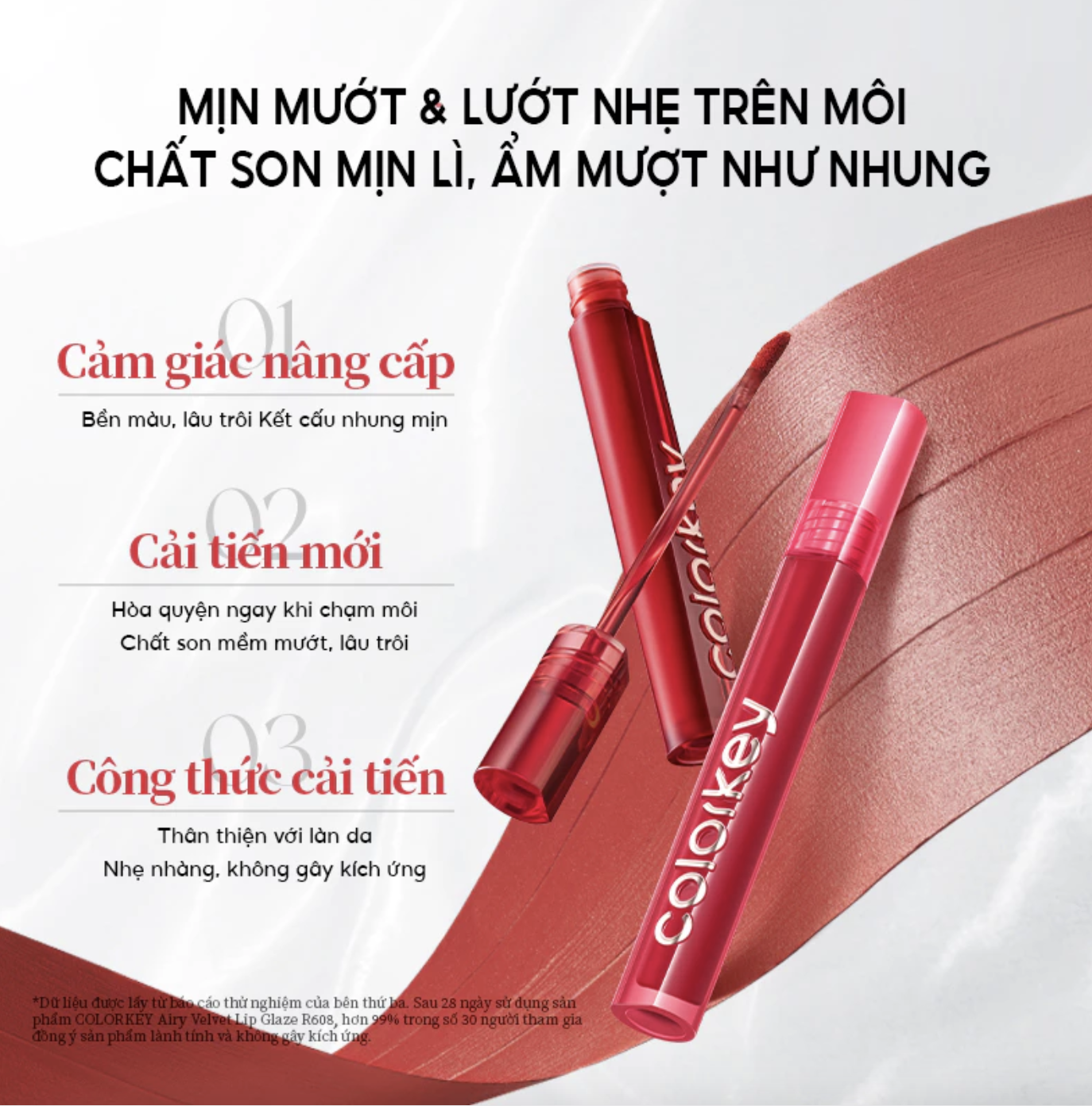 Son Kem Lì Mịn Mượt Lâu Trôi Colorkey Airy Velvet Lips Lacquer 2.5g ...
