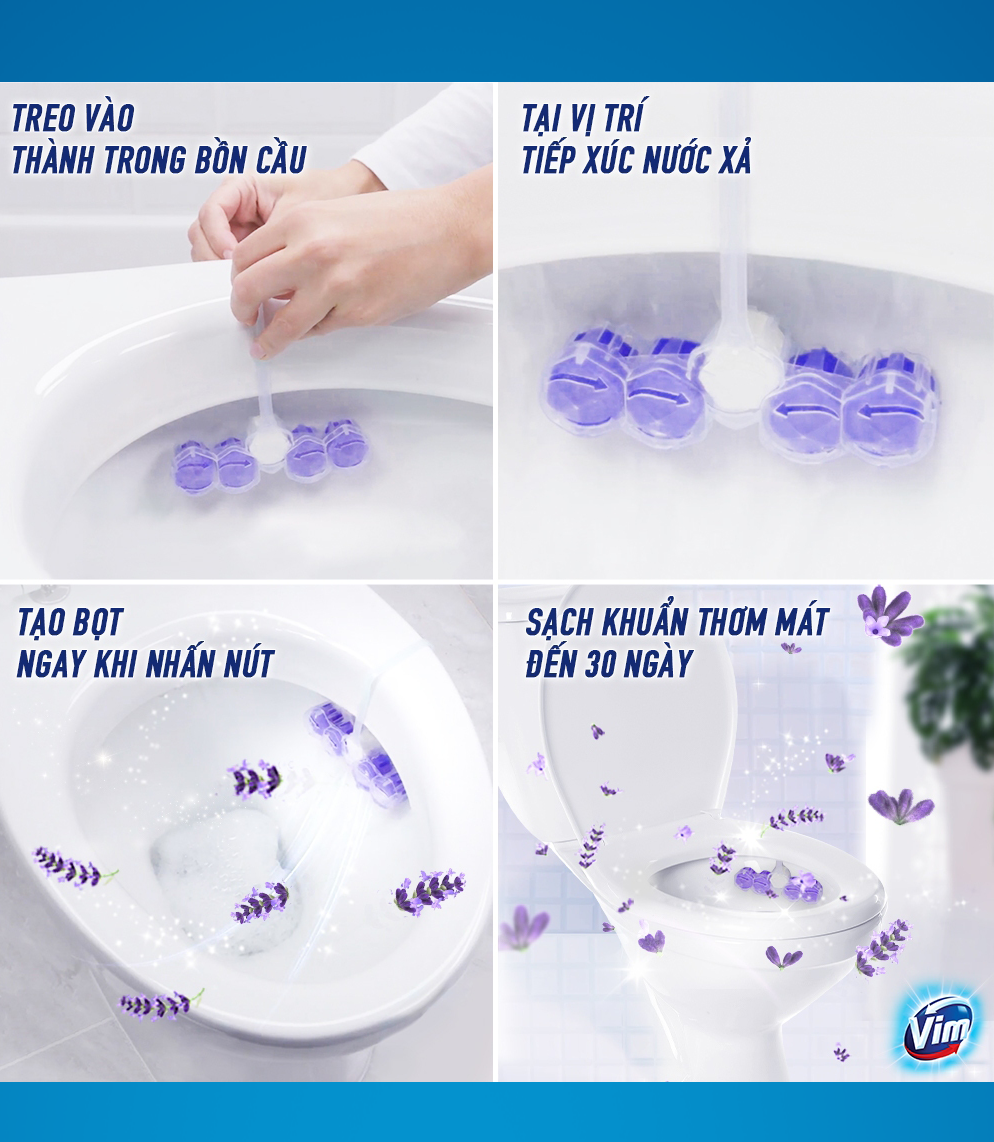 Vỉ 3 viên Vim Treo Vệ Sinh Bồn Cầu Power 5 Tiết Kiệm Tiện Lợi | Sạch ...