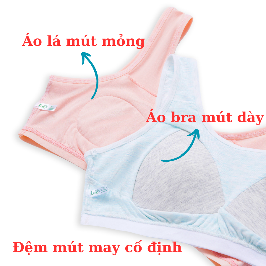 Áo lót, áo lá Gee cho bé gái mới lớn vải sợi tre mềm mát, thoải mái bé ...