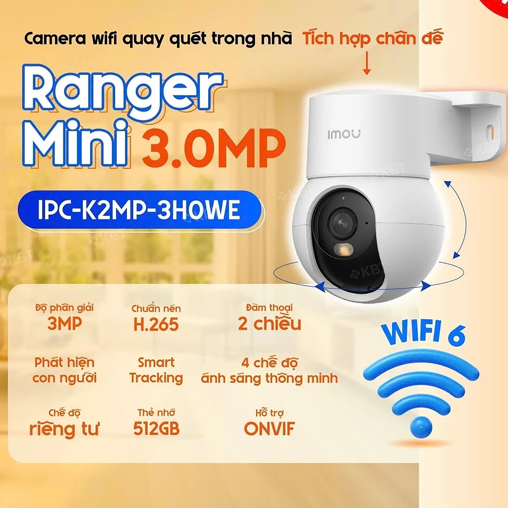 Camera Imou Ranger mini K2MP 5MP (3K) | 3MP (2K) Siêu nét. Màu đêm ...