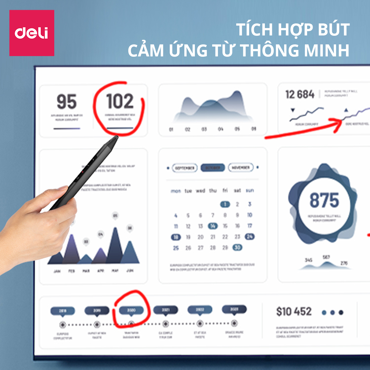 Bút Trình Chiếu MA111 Deli Bút Thuyết Trình Tích Hợp Đầu Cảm Ứng Laser ...