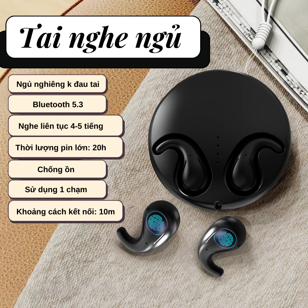 Tai nghe ngủ E2006ai nghe không dây Bluetooth Tai nghe Bluetooth Over-Ear Tai nghe khử tiếng ồn ...