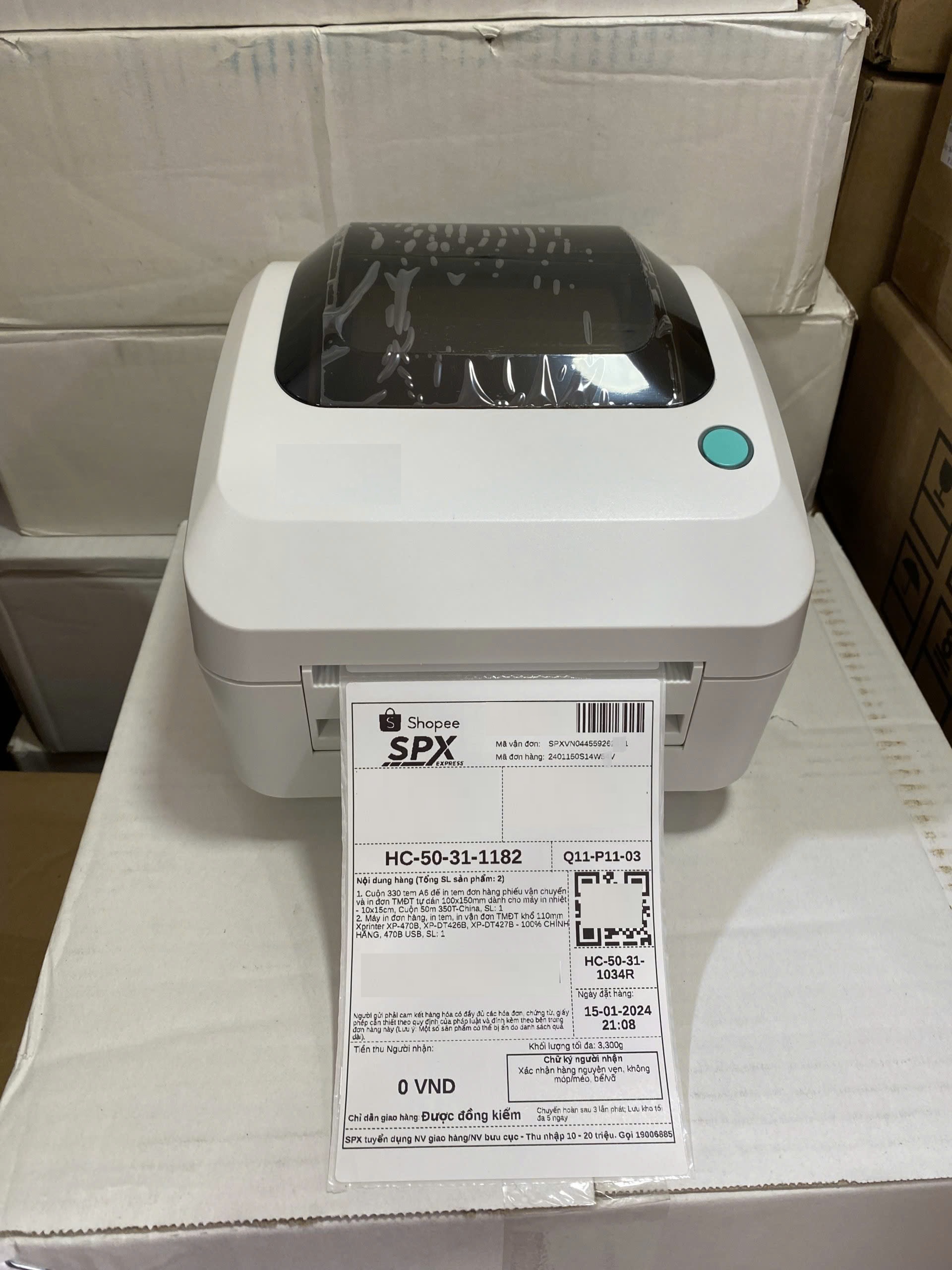 Máy in đơn hàng TMĐT MiNi Printer XP 470B in đơn hàng shopee, tem mã ...