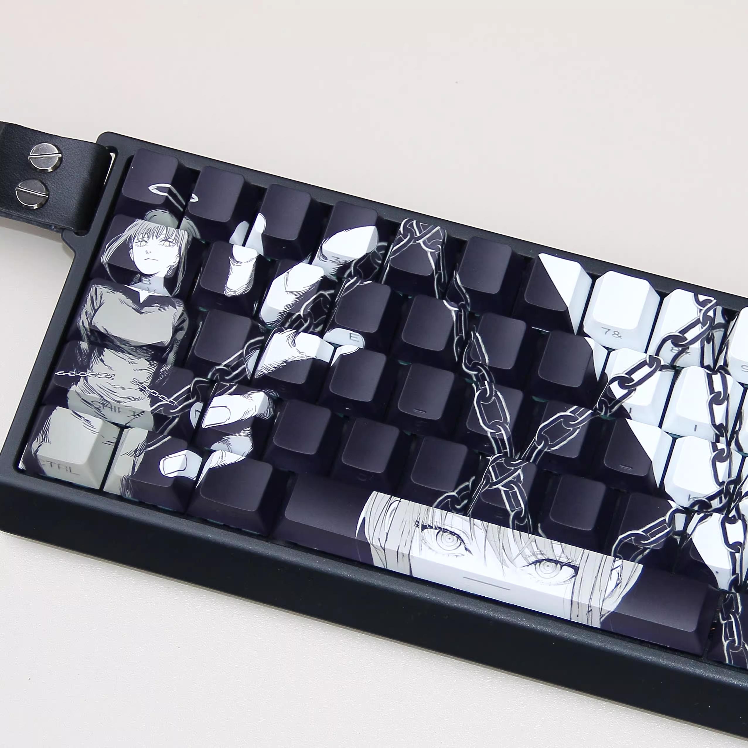Keycap Chainsaw Man Makima thick PBT xuyên led in dyesub 5 mặt 133 phím ...