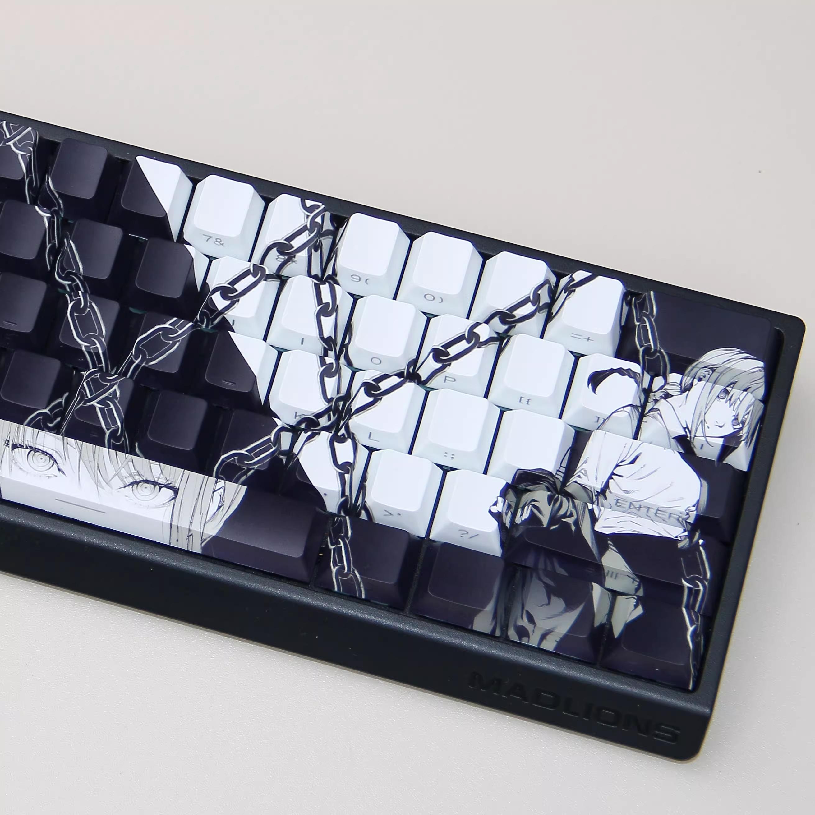 Keycap Chainsaw Man Makima thick PBT xuyên led in dyesub 5 mặt 133 phím ...