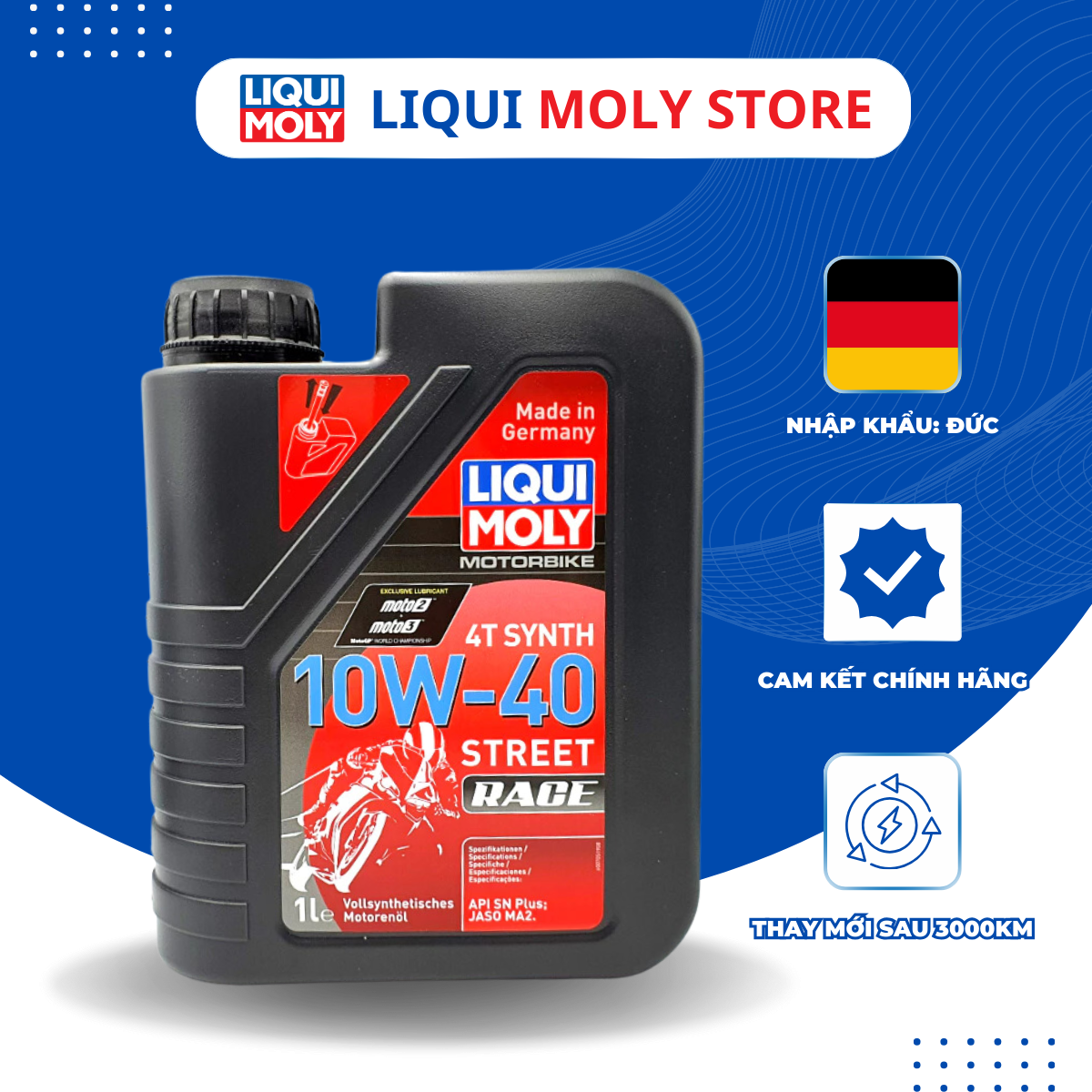 Nhớt Liqui Moly Street Race 10W40 dành cho xe số,côn tay- Made in Germany | Shopee Việt Nam