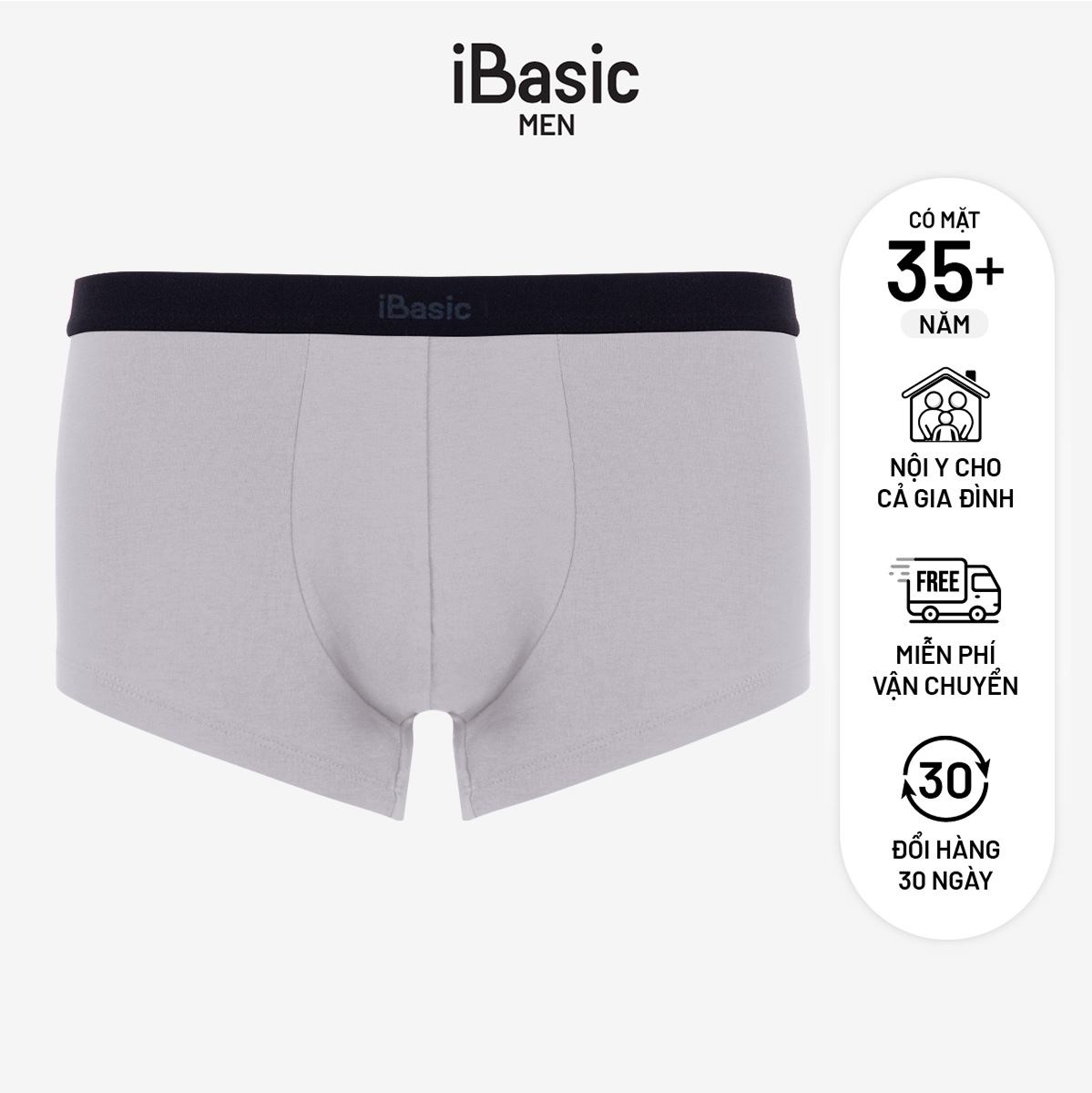 Quần lót nam iBasic logo ẩn phom trunk cotton USA kháng khuẩn - PANM130 ...