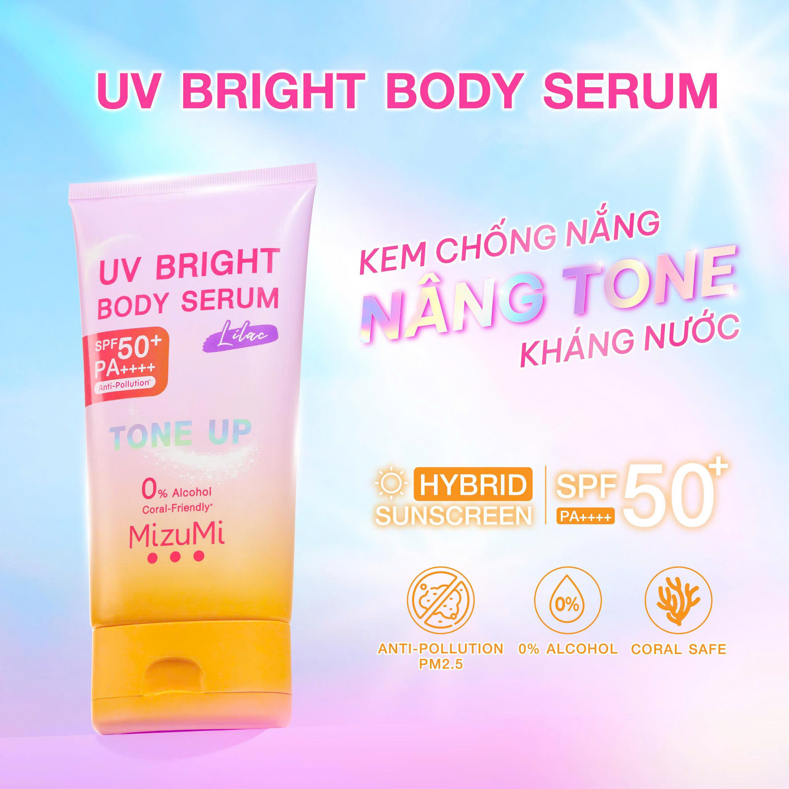Kem chống nắng nâng tone MizuMi UV Bright Body Serum Tone Up Beige ...