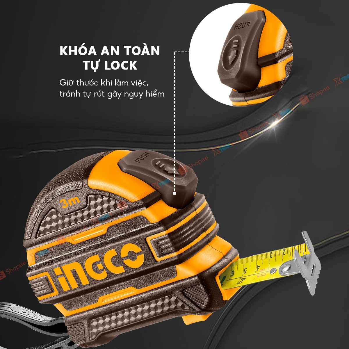 Thước dây cuộn 2m-3m-5m-8m-10m INGCO CHÍNH HÃNG thước kéo, thước cuốn ...