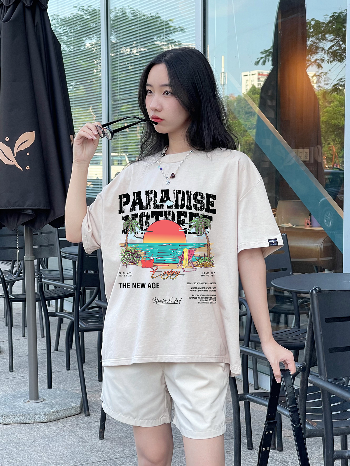 Áo thun BOXY PARADISE-Mon form boxy MONSTER X STREET form boxy nam nữ ...