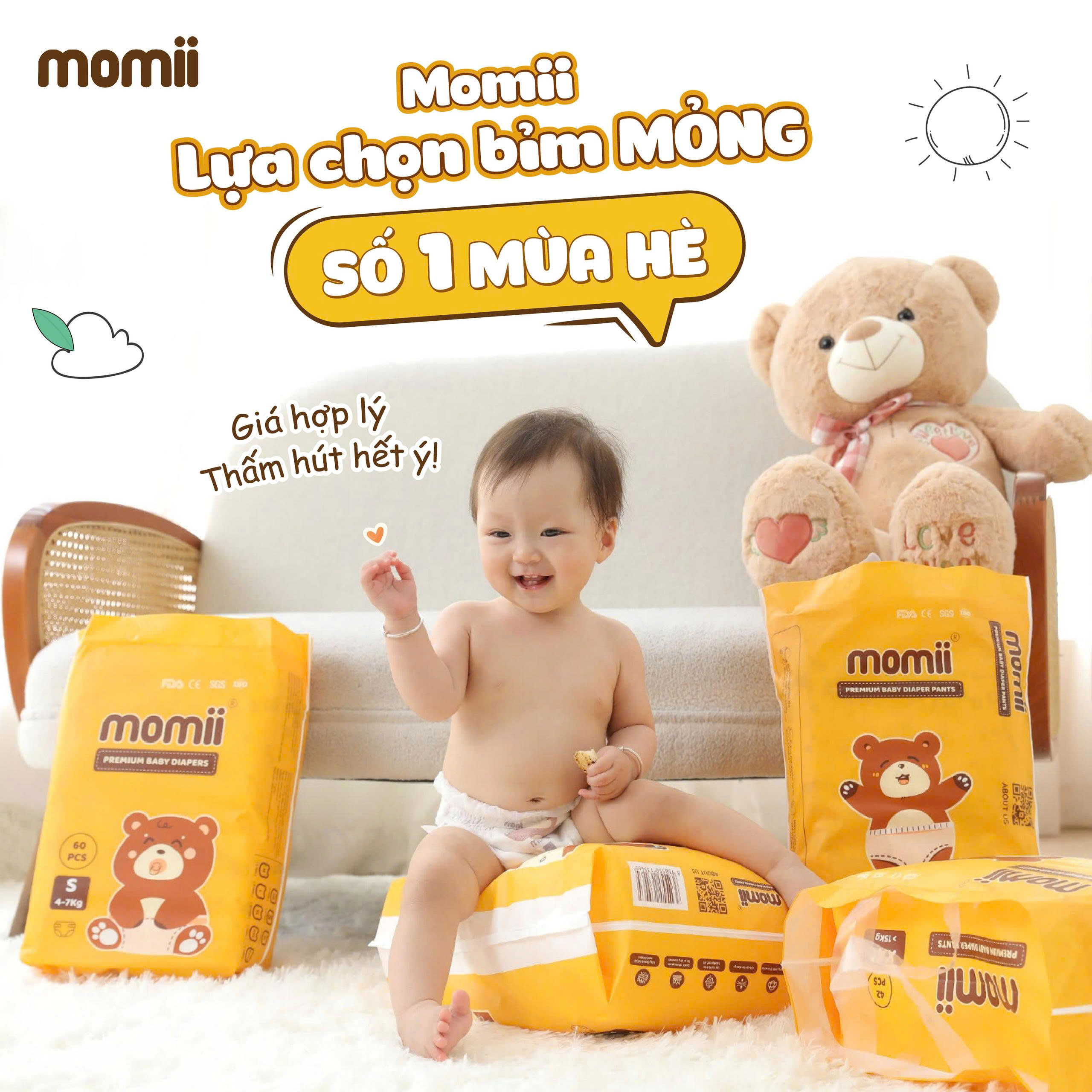 [PHIÊN BẢN MỚI] TÃ/BỈM DÁN/QUẦN MOMII PHIÊN BẢN MỞI MỎNG THOÁNG, THẤM ...
