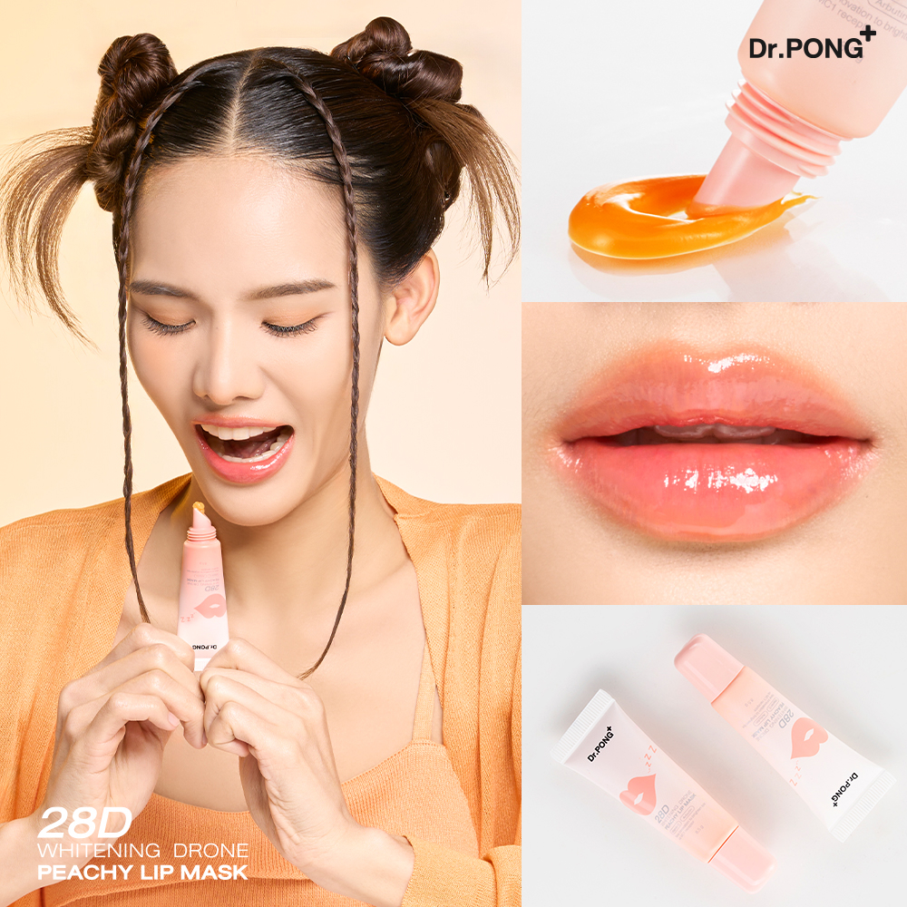 Dưỡng ẩm môi, hỗ trợ giảm thâm môi Dr.PONG 28D Whitening Drone Lip Mask ...