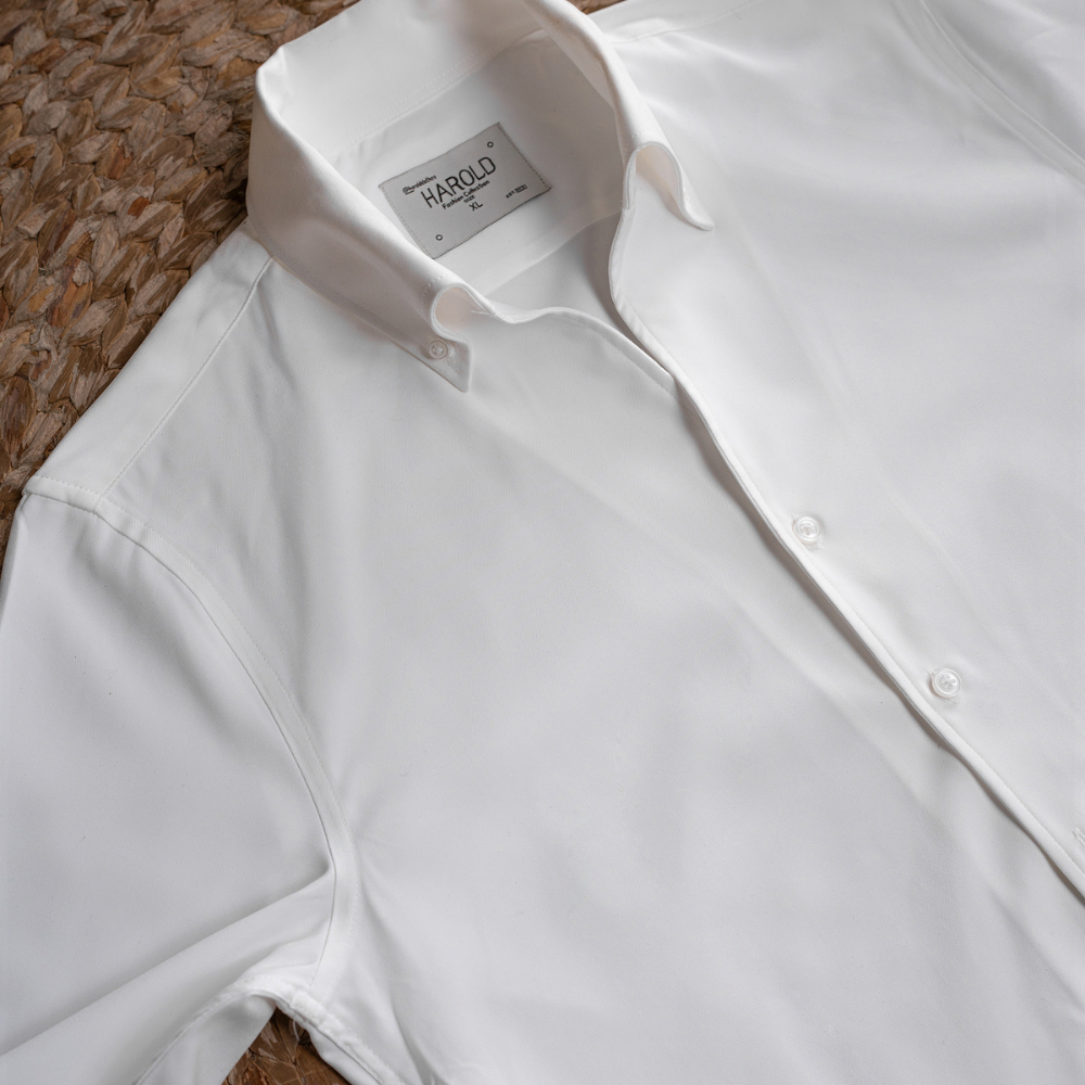 Áo Sơ Mi Nam Trắng Dài Tay Cao Cấp Harold Cổ Button Down + Cufflinks Đi ...