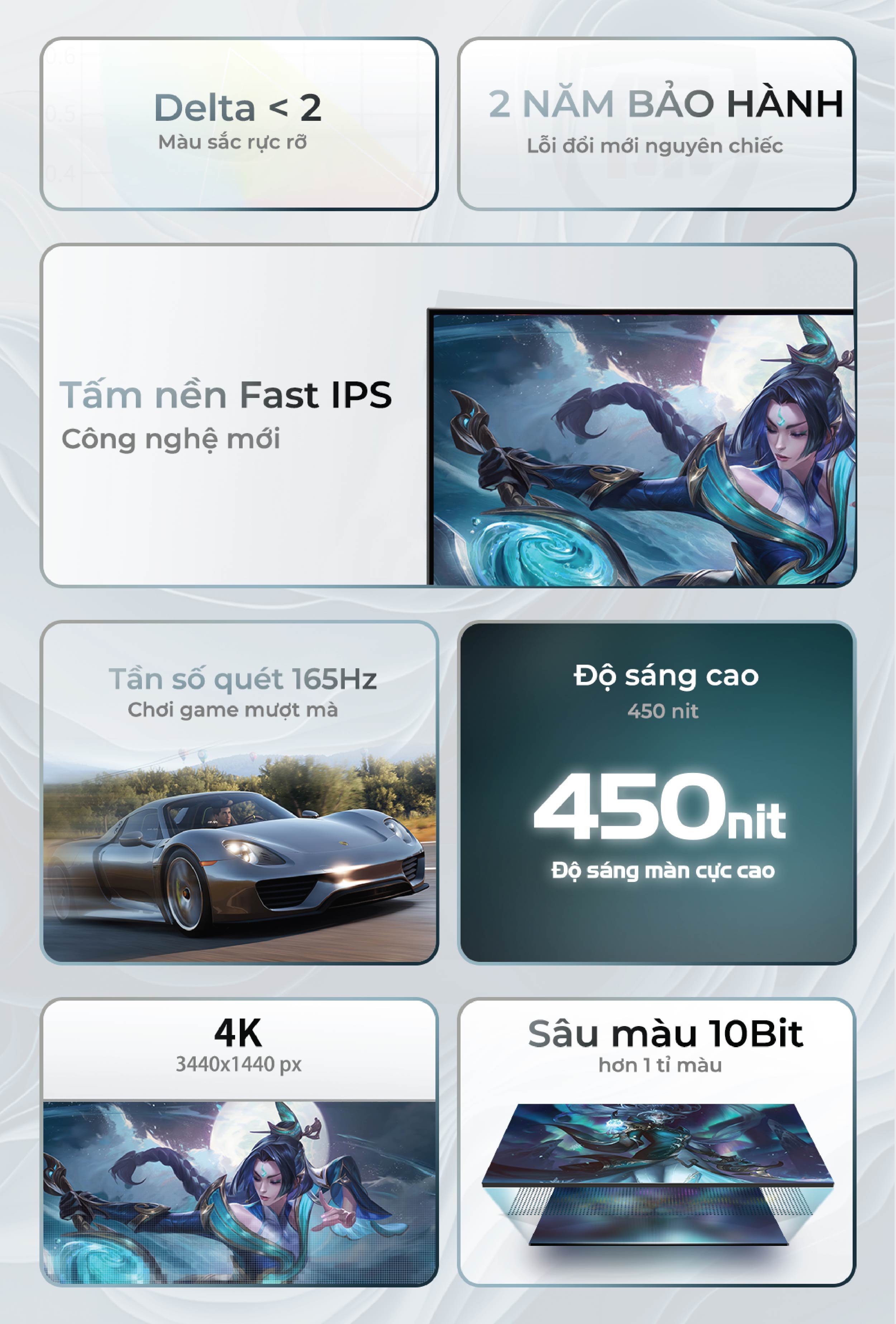 [FULL VAT] Màn hình máy tính AFD 274G 27in 4k FAST IPS 165hz DeltaE