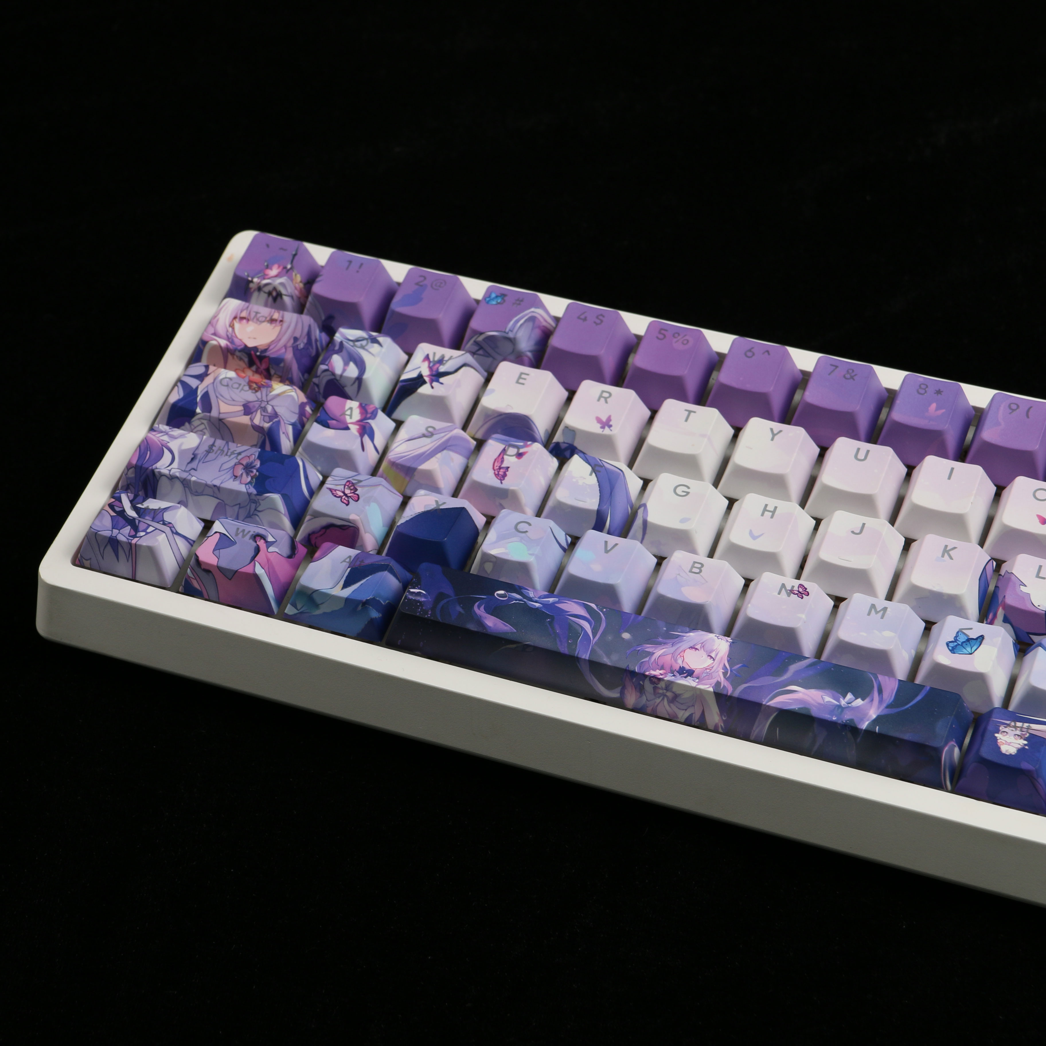 Keycap Honkai: Star Rail Castorice thick PBT xuyên led in dyesub 5 mặt ...