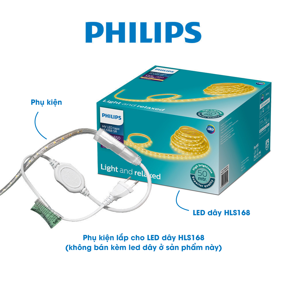 Phụ kiện kết nối PHILIPS cho Dây đèn LED HLS168 Cuộn 50m - HLS S-Row ...
