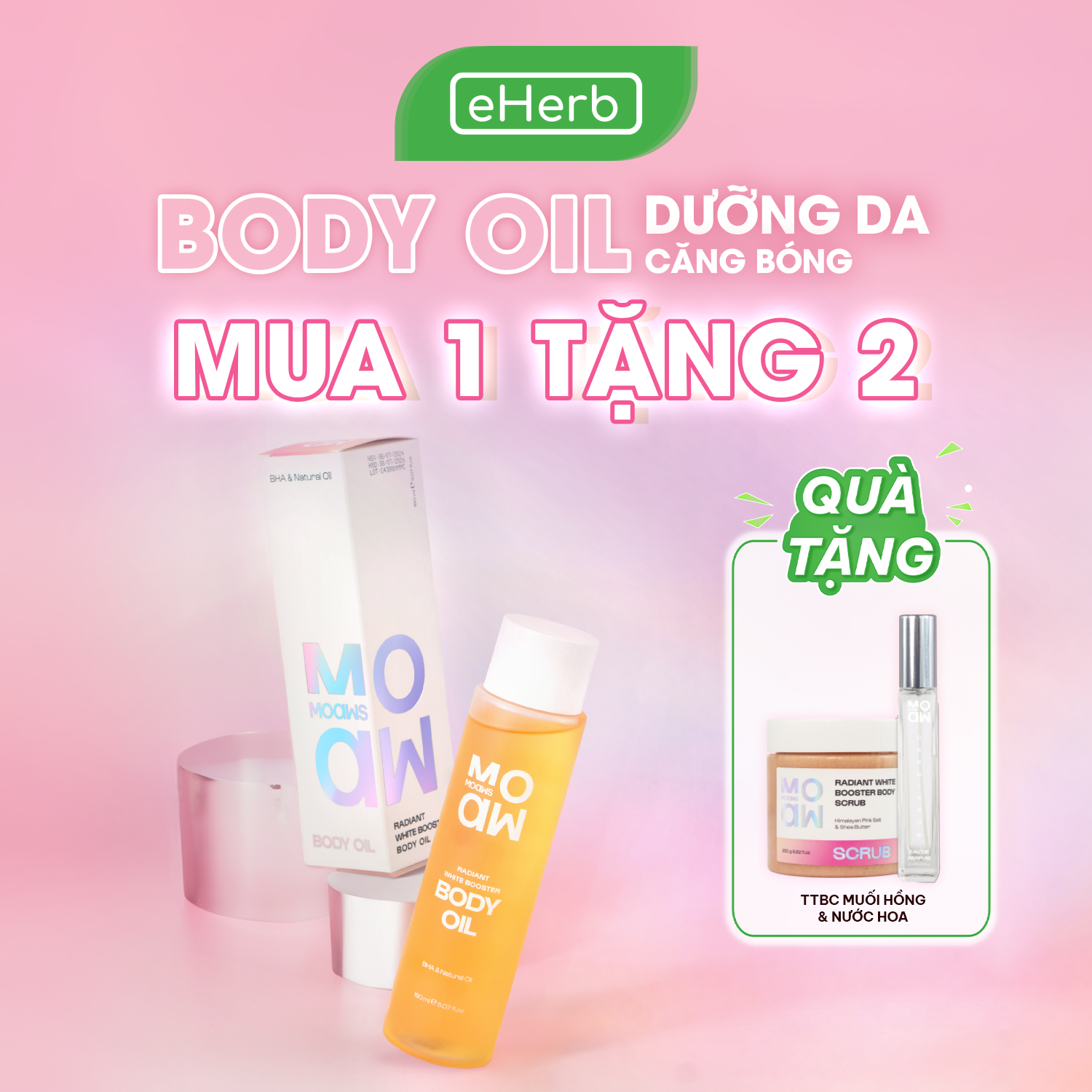 [MUA 1 TẶNG 2] Dầu dưỡng da giảm thâm MOAW MOAWS - body sáng da, ngừa ...