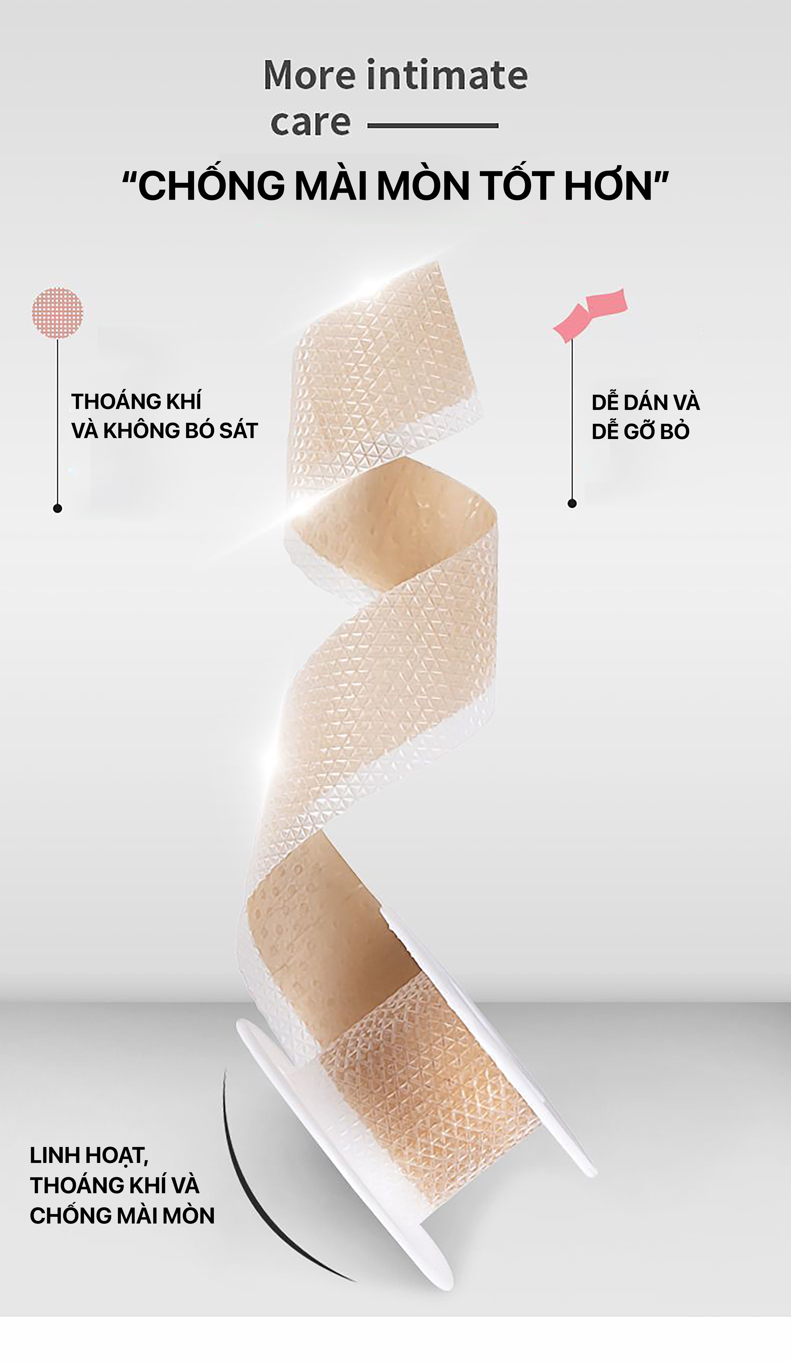 Cuộn băng keo dán gót chân LUZI, Chống đau, Trầy gót khi mang giày MD11 ...