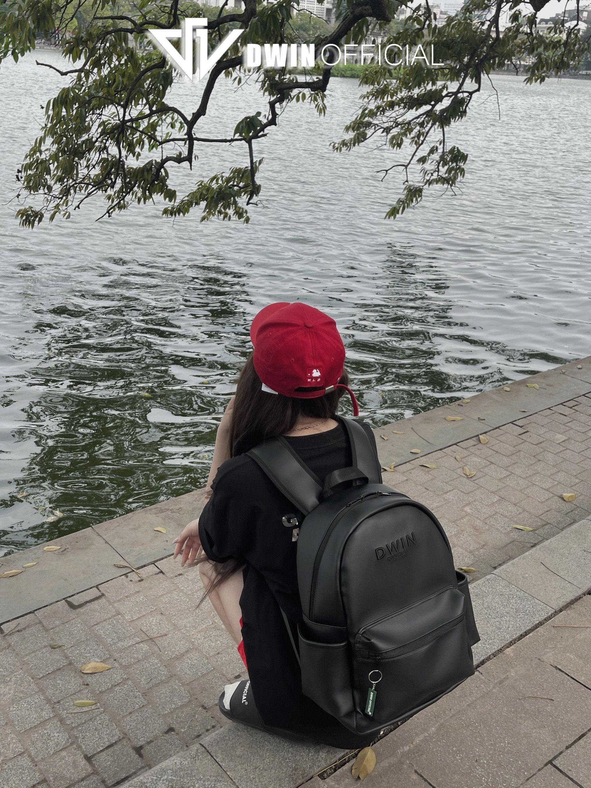 [VHL x DWIN] Balo da nam nữ thêu logo Dwin cặp đi học thời trang hàn ...