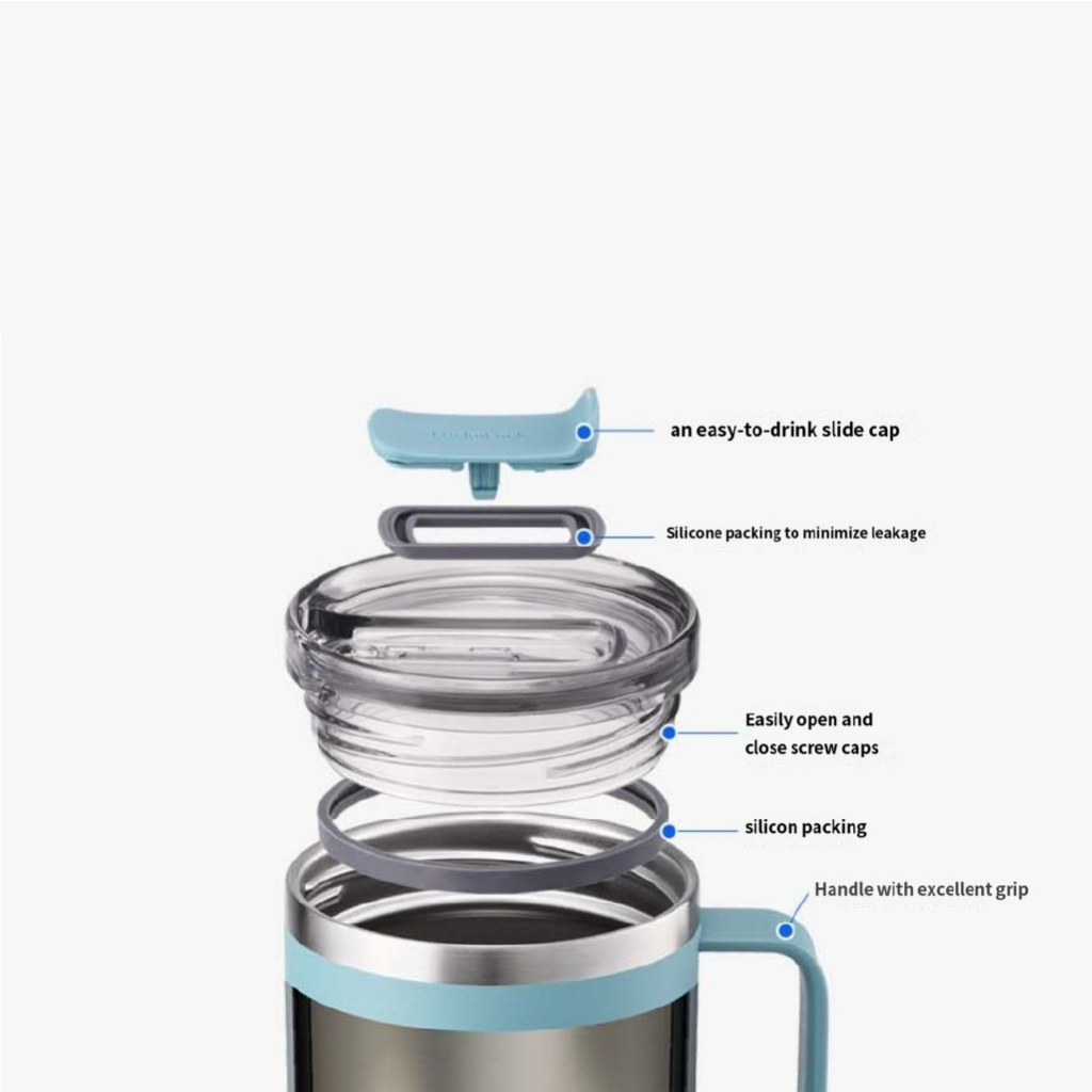 Bình giữ nhiệt LocknLock Metro King 820ml , Có Tay Cầm LHC4326 -T2CMALL ...