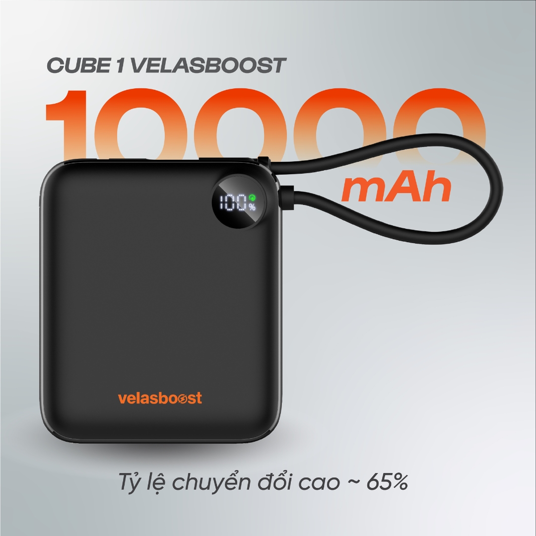 Pin sạc dự phòng 10.000 mAh - 20.000 mAh CUBE1 | CUBE2 velasboost, Sạc ...