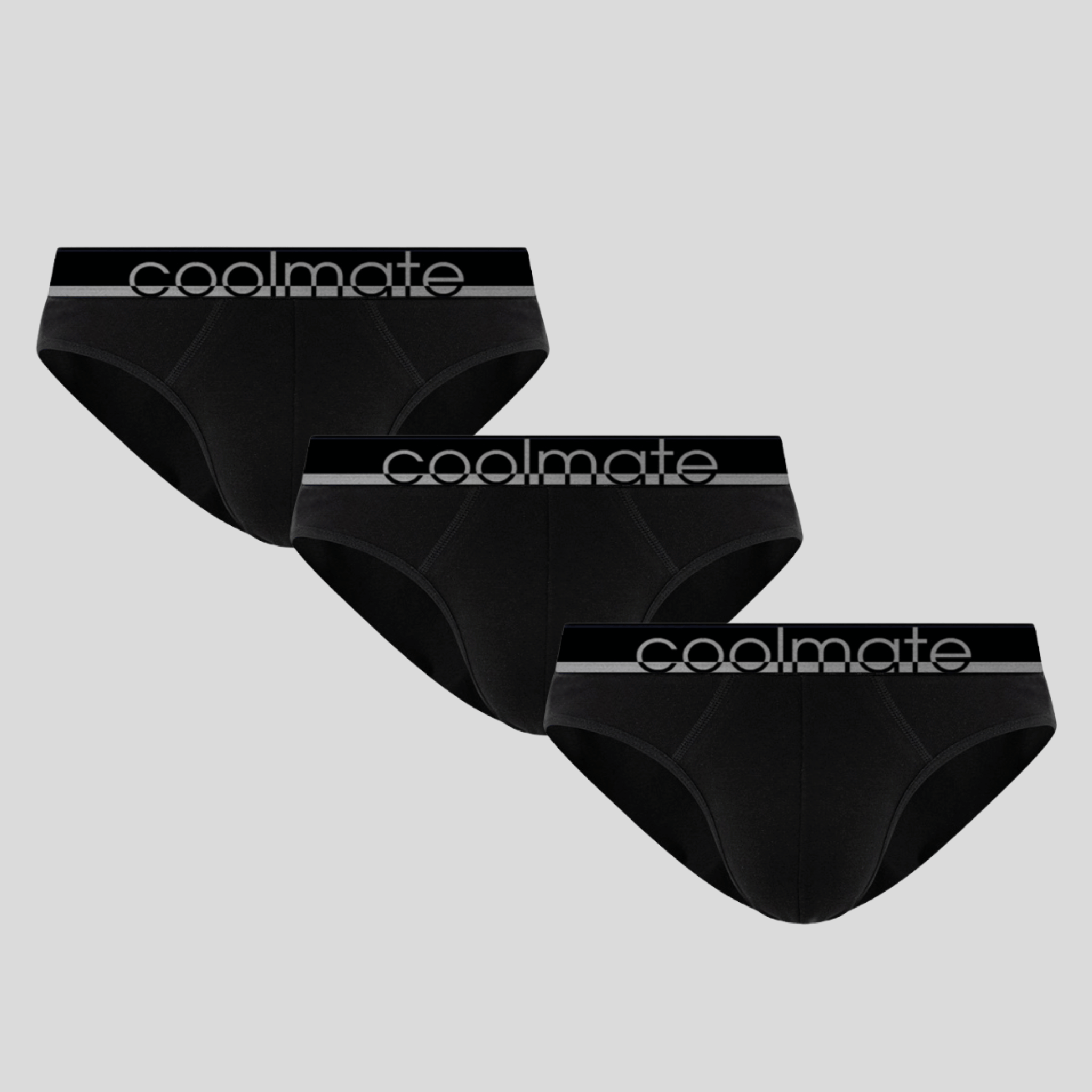 Combo 3 quần lót nam dáng tam giác Briefs Bamboo kháng khuẩn cạp logo ...