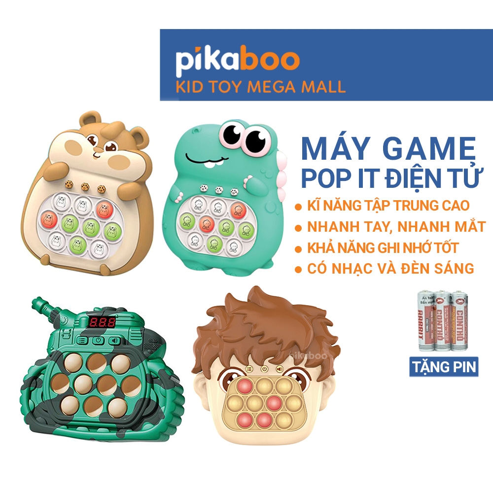 Đồ chơi máy game Pop it cầm tay Pikaboo, máy chơi game bản mới bấm nút ...
