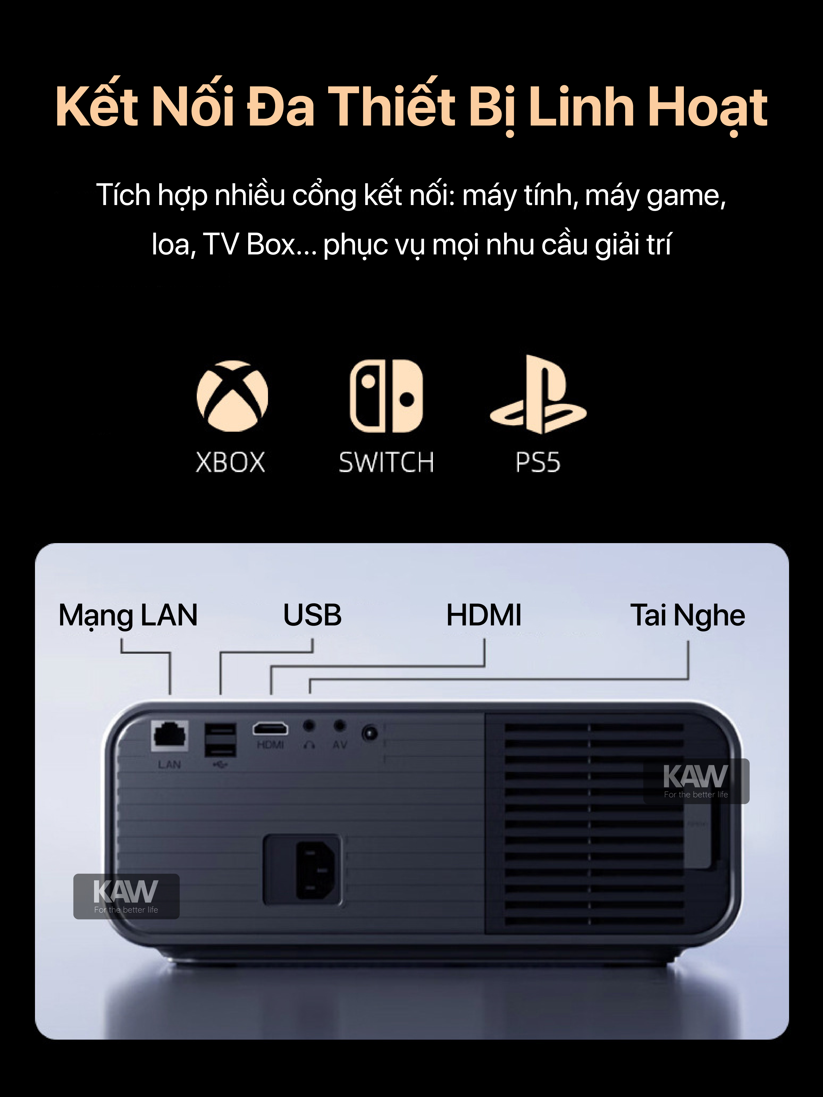 Máy Chiếu Phim KAW Xmax 11 Chính Hãng – Máy Chiếu Cao Cấp Hỗ Trợ 4K, Màn Full HD+ Auto Focus ...