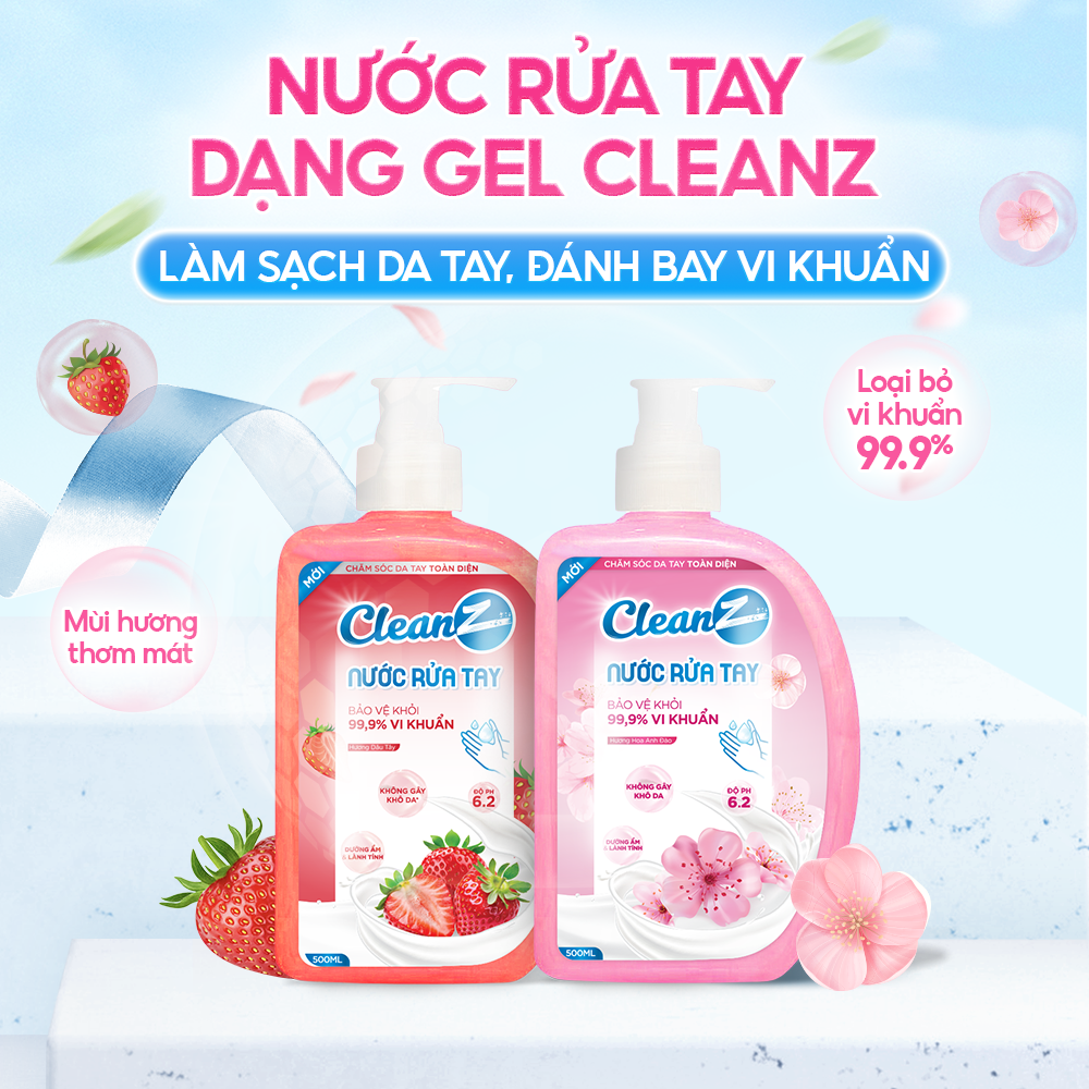 Nước rửa tay dạng Gel CleanZ bảo vệ khỏi vi khuẩn, an toàn mềm mại cho ...