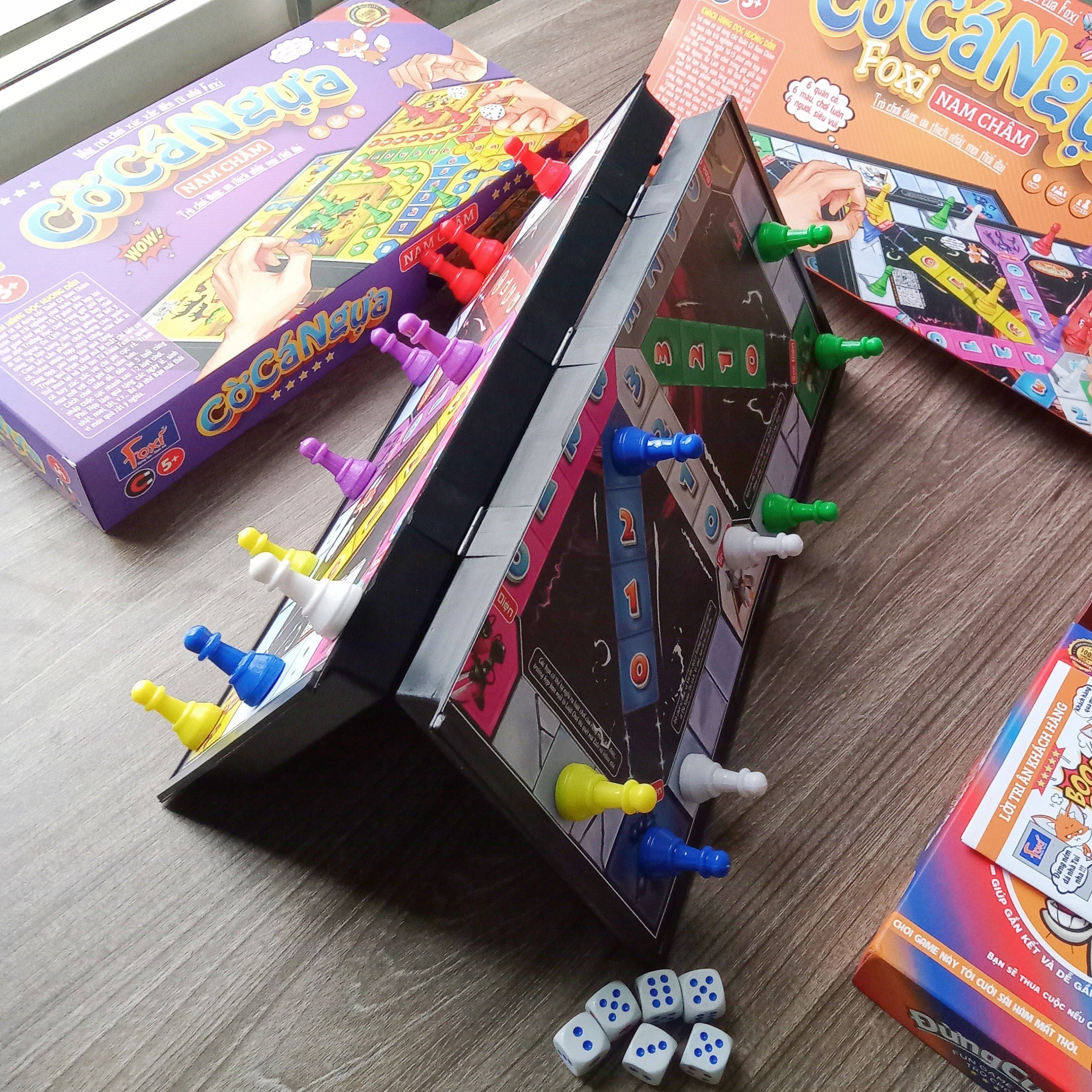 Cờ cá ngựa-Foxi-Boardgame-nam châm-mới lạ-kèm phụ kiện-quà tặng cho bé thích mê-kết nối gia đình ...