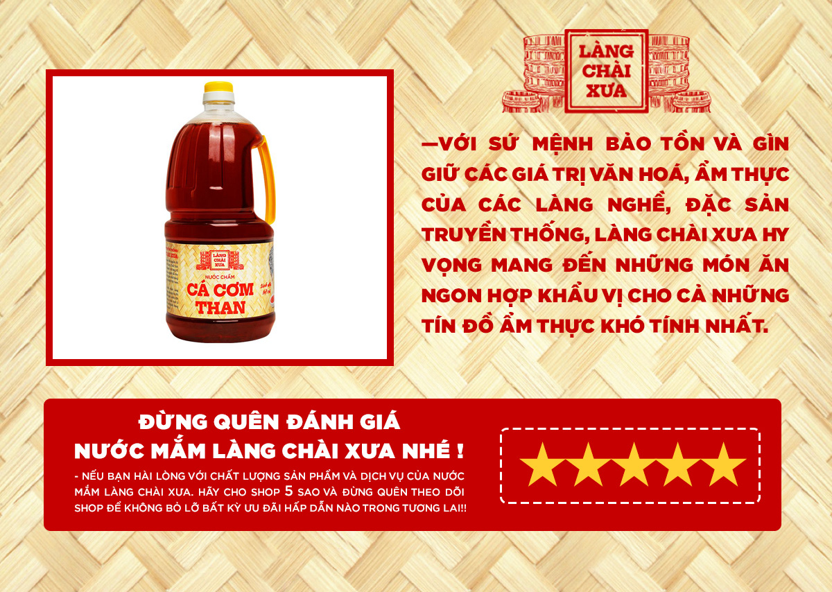 [Chai 2 lít - Tiết kiệm] Nước Chấm Cá Cơm Than Làng Chài Xưa chai nhựa ...