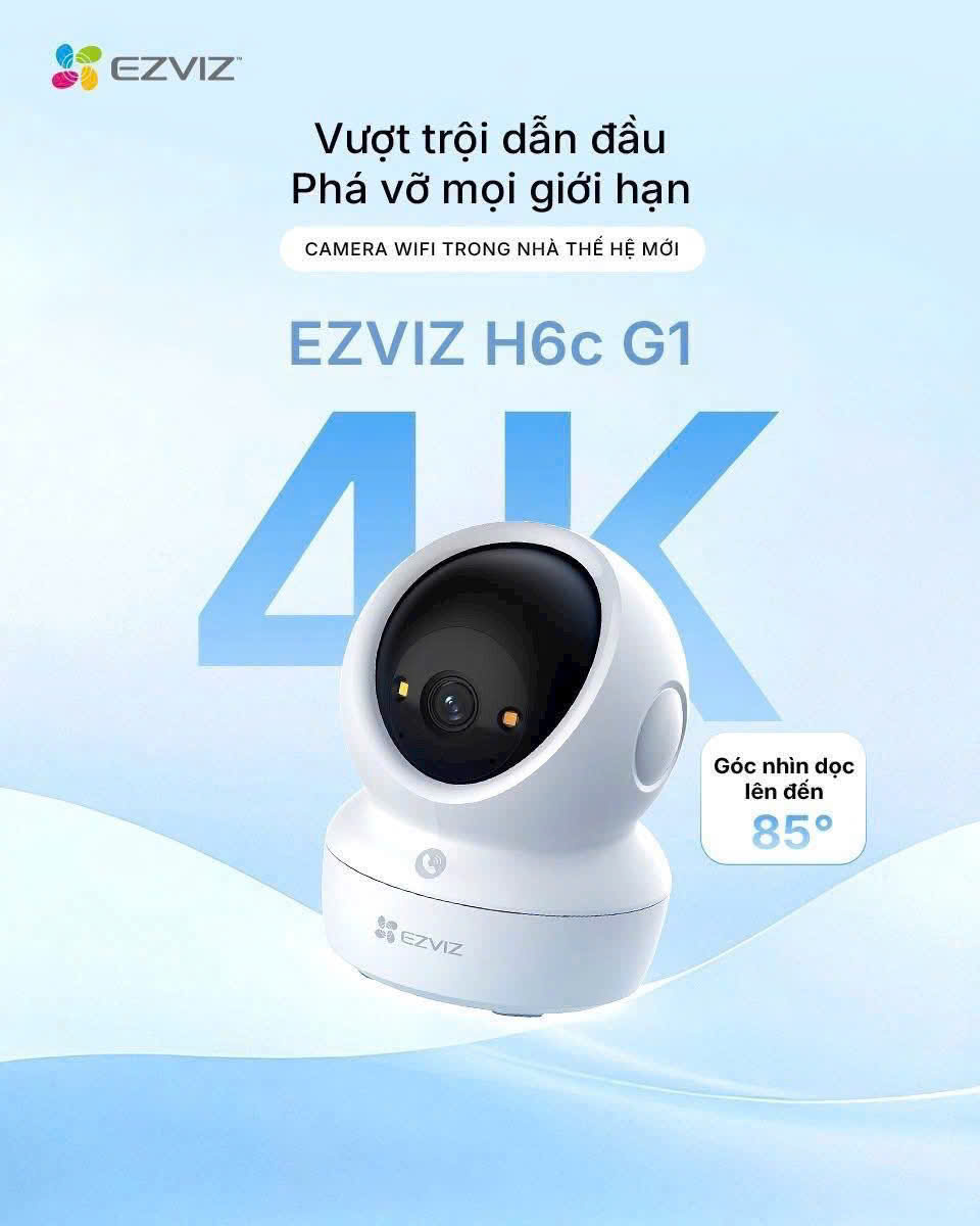 Camera WIFI trong nhà xoay 360, đàm thoại 2 chiều Ezviz H6C Pro, H6C G1 4K SIÊU NÉT cao cấp ...