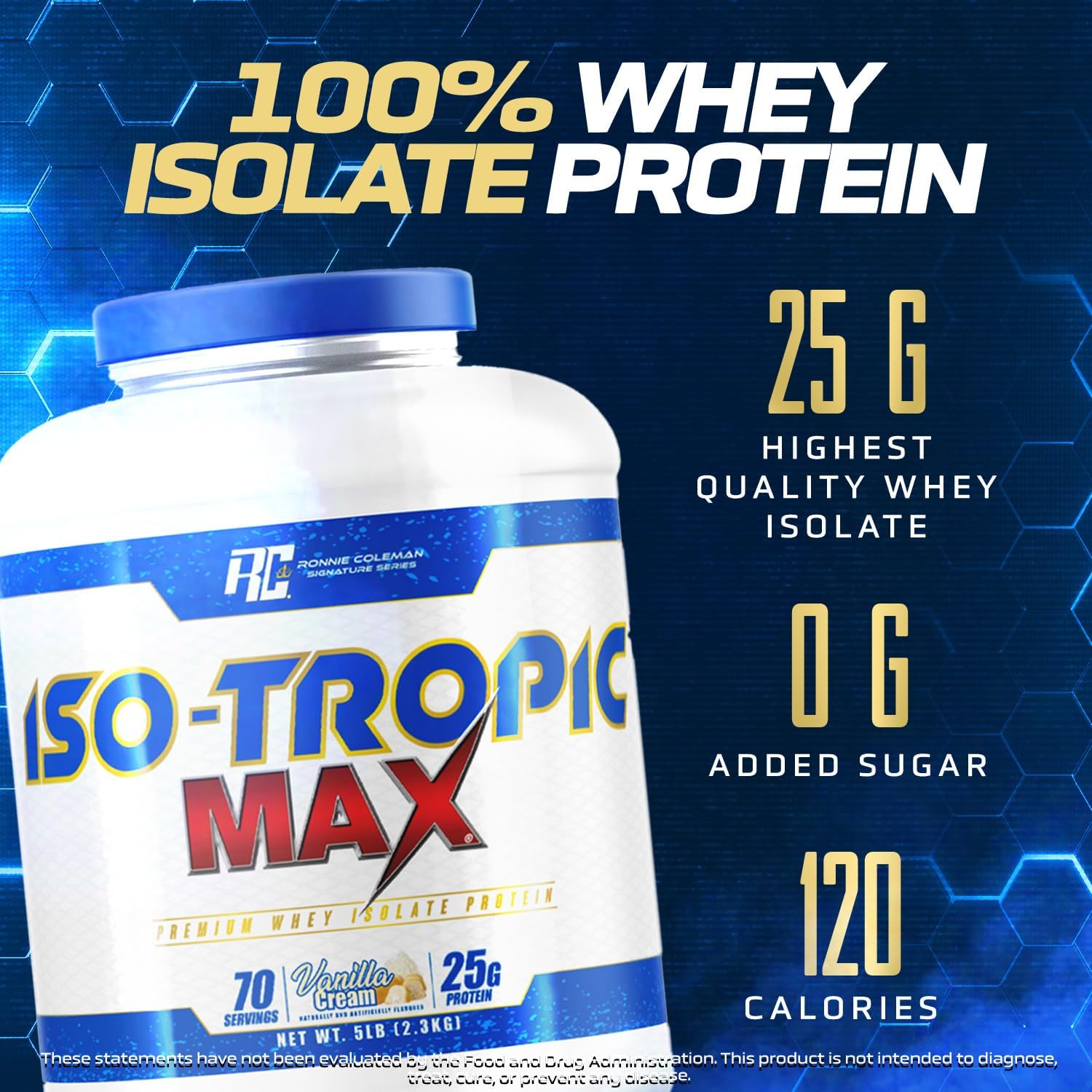 Sữa Bột Ronnie Coleman RC ISO-TROPIC MAX (2.27KG) Premium Whey Isolate ...