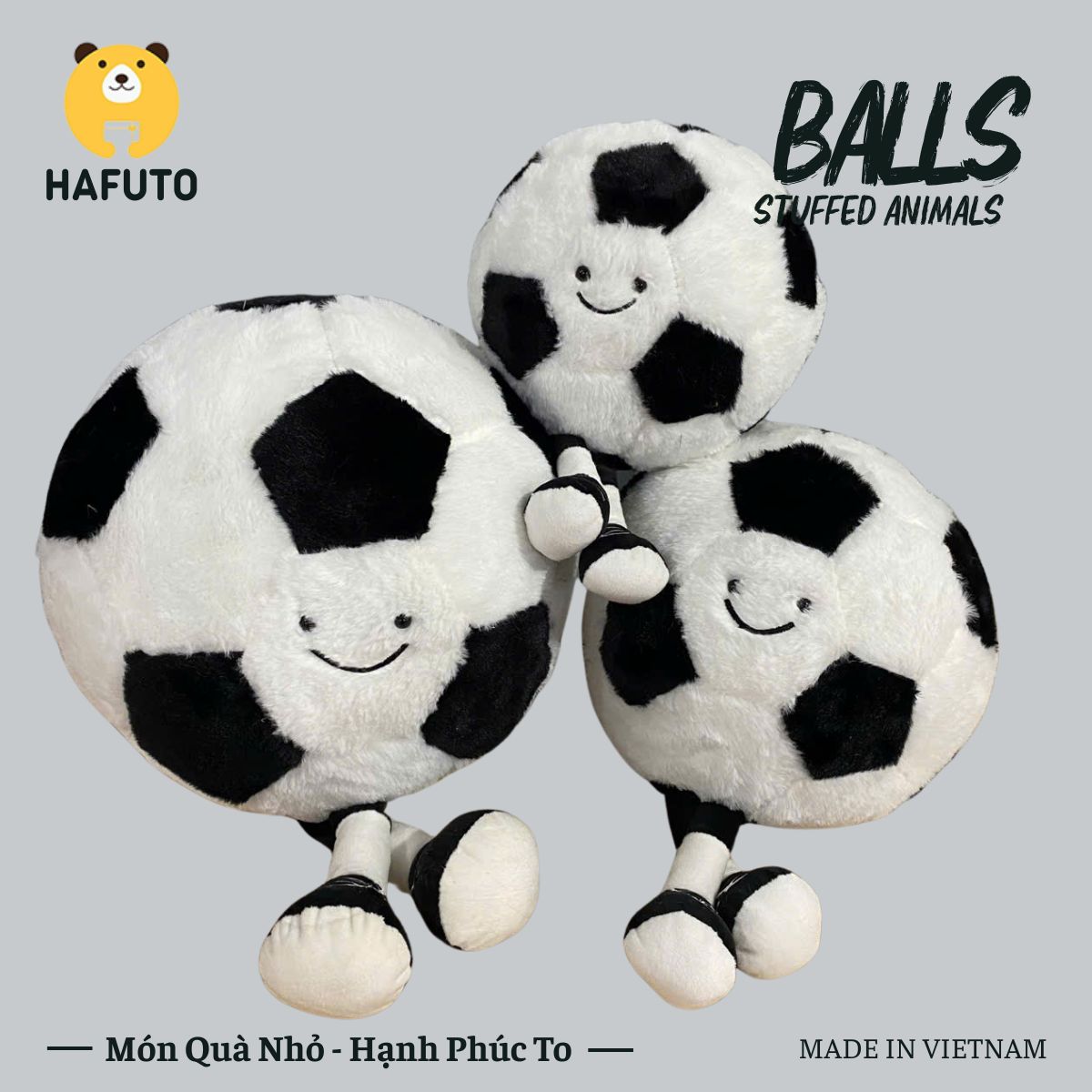Gấu Bông Quả Bóng Chuyền Cao Cấp Hafuto Quà Tặng Đồ Chơi Nhồi Bông Mềm ...