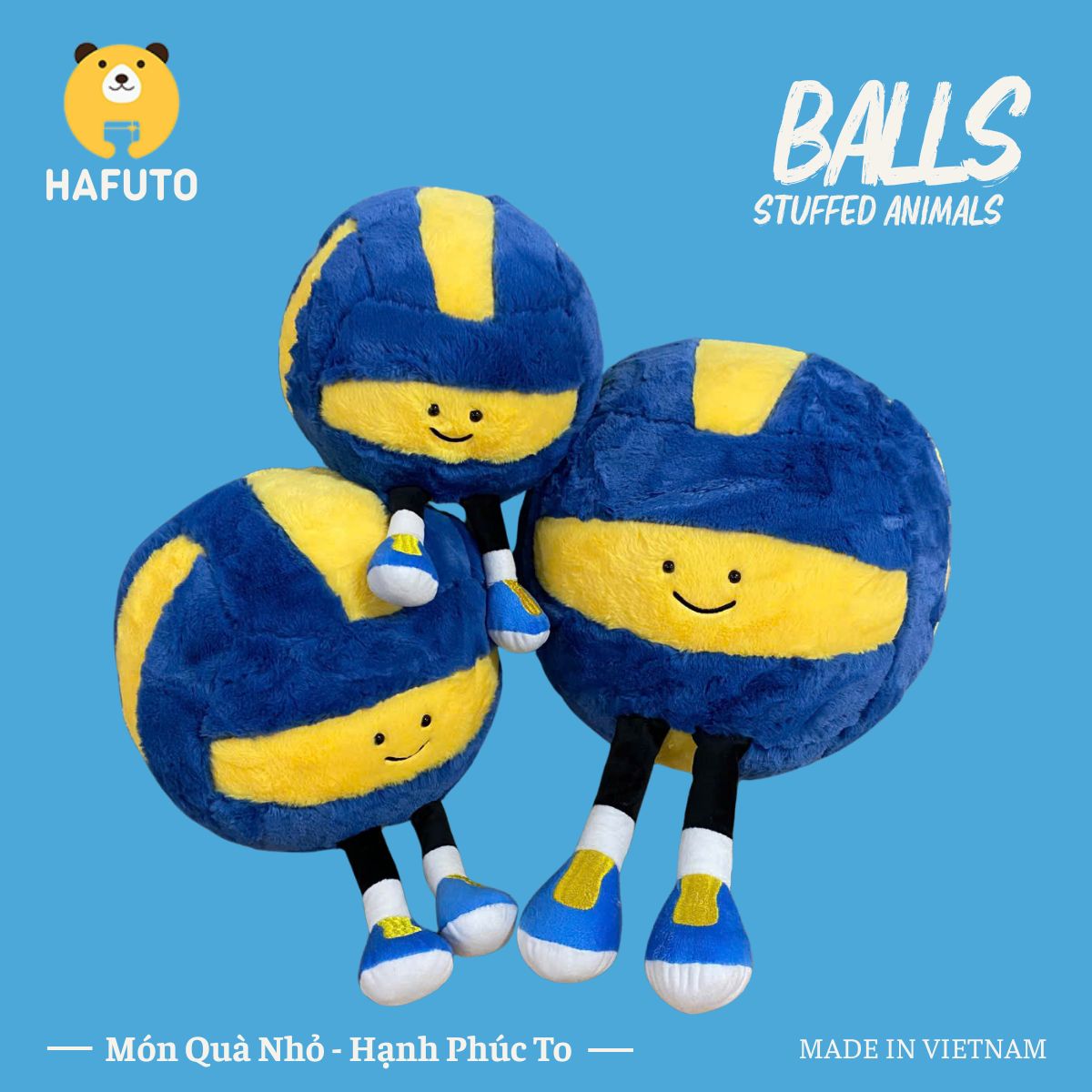 Gấu Bông Quả Bóng Chuyền Cao Cấp Hafuto Quà Tặng Đồ Chơi Nhồi Bông Mềm ...