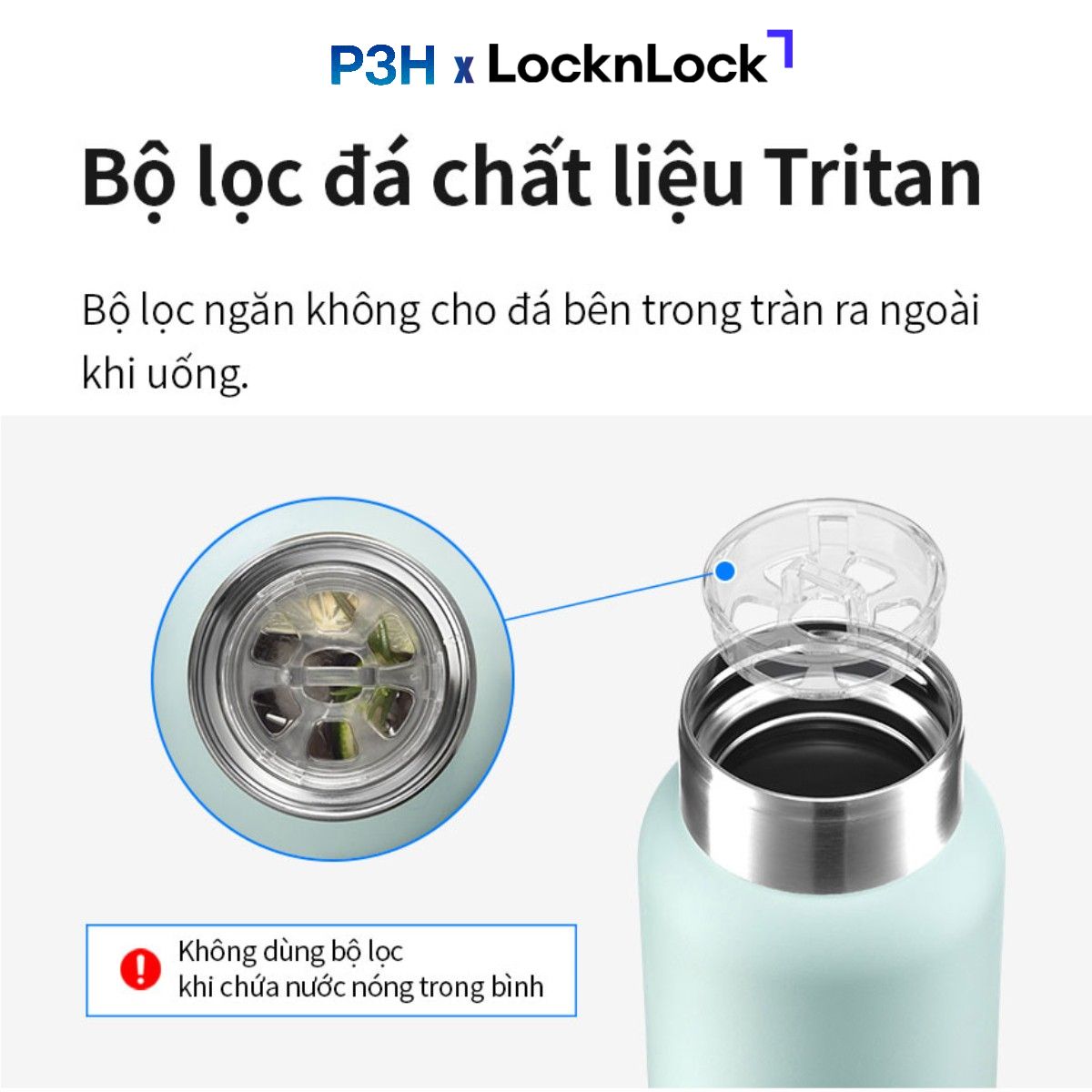 Bình giữ nhiệt LocknLock Sling Ring có quai xách 650ml LHC4321 và 800ml ...