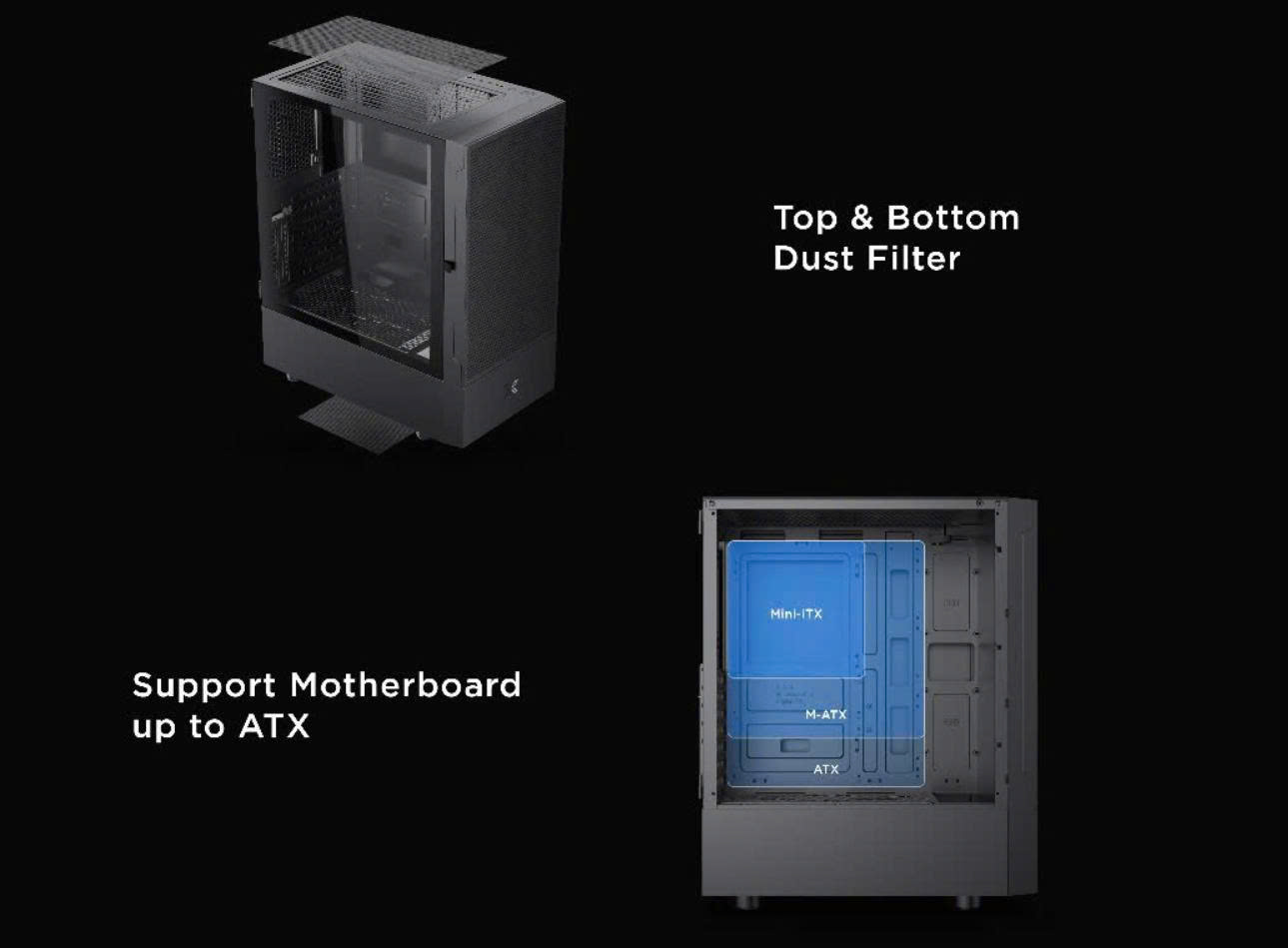 Vỏ Case XIGMATEK SKY III 3F (Kèm 3fan / ATX, Micro ATX, Mini ITX ...