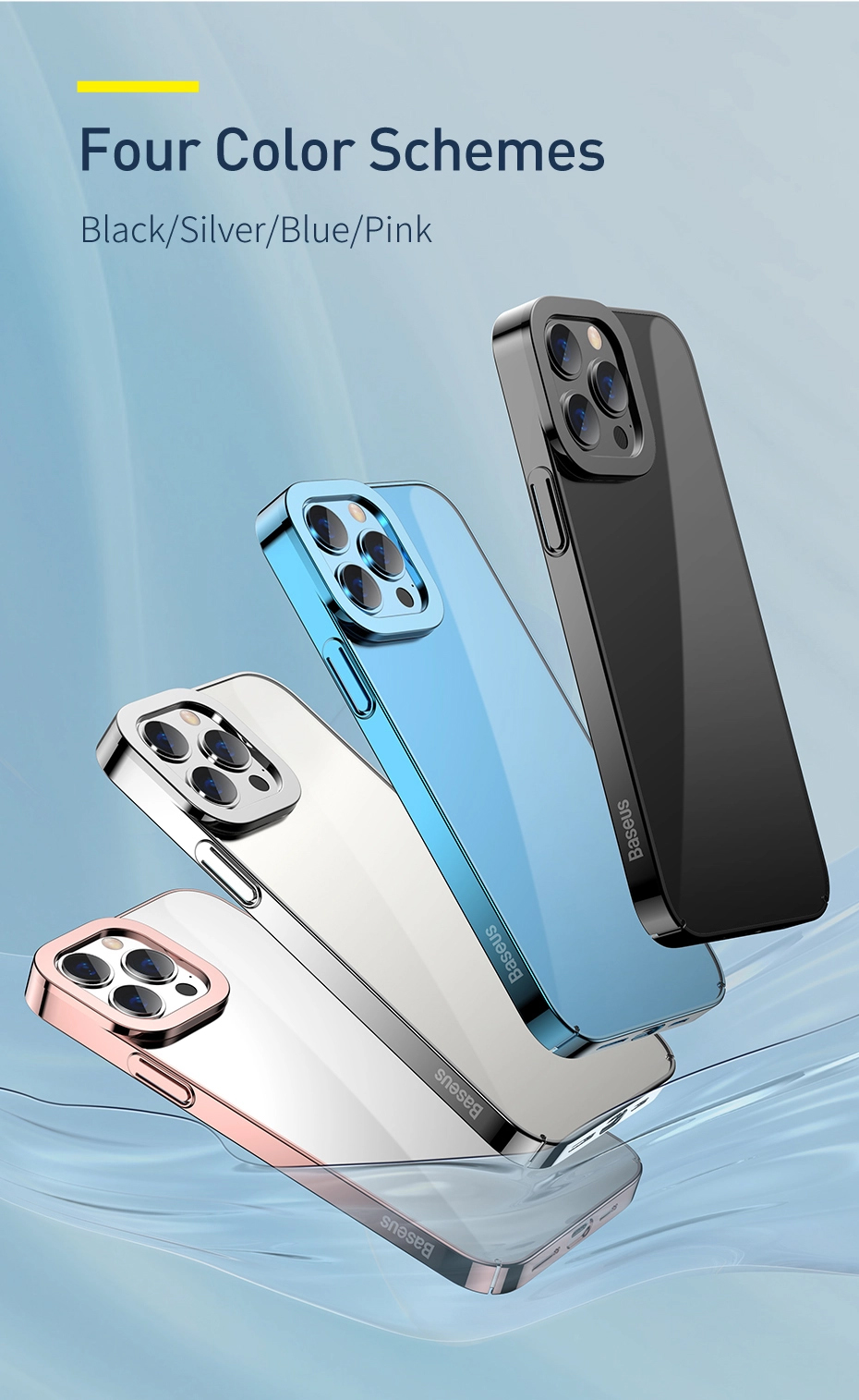 Ốp lưng nhựa cứng trong suốt Baseus Glitter Case dùng cho iP13/13Pro/13Promax 2021 | Shopee Việt Nam