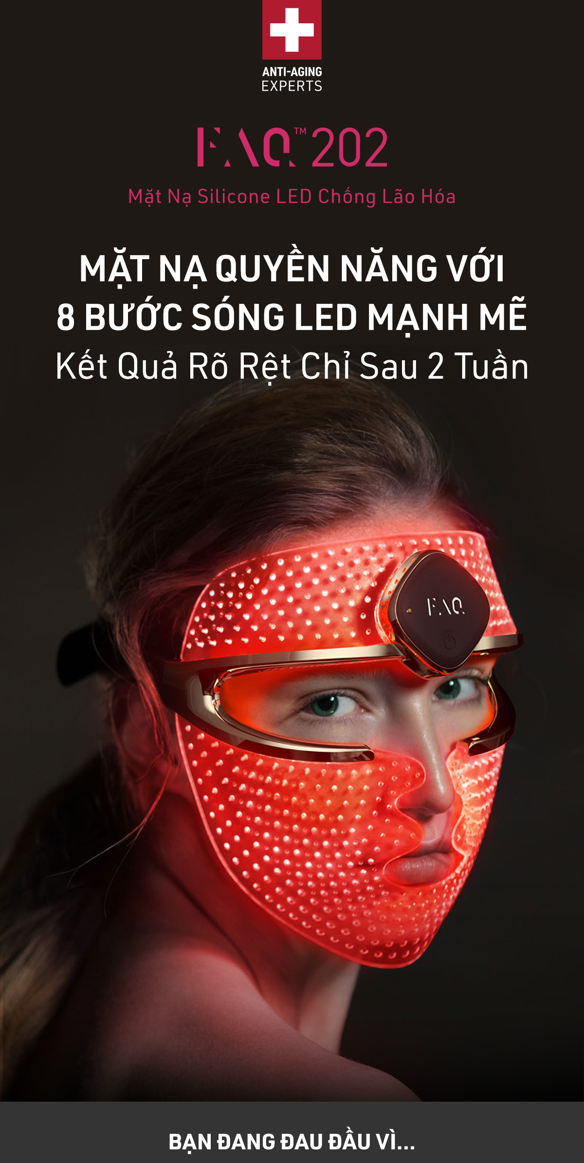 FAQ 202 Mặt Nạ Chống Lão Hóa Ánh Sáng NIR + 7 Màu Đèn LED Thông Minh ...