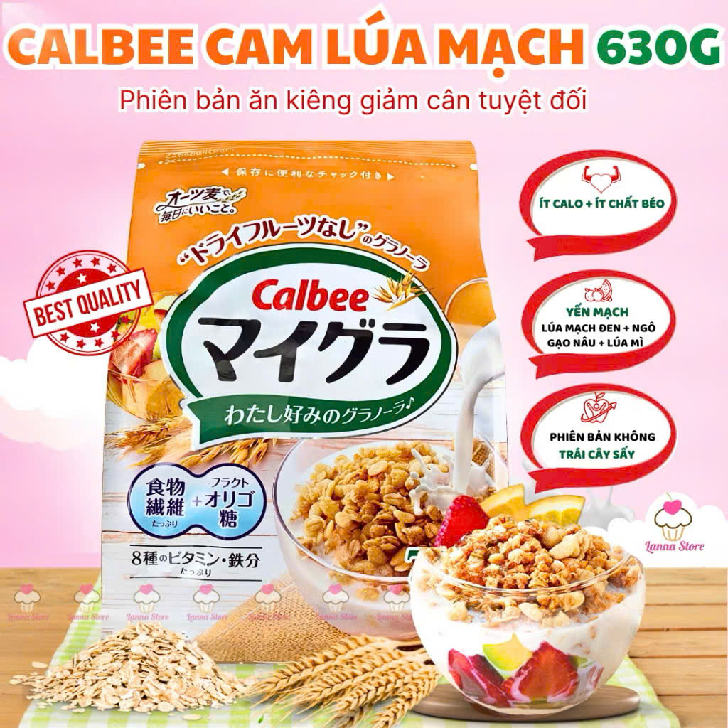 【HÀNG MỚI + TẶNG 50G】Ngũ Cốc Calbee Nhật Bản Ăn Kiêng Giảm Cân Mix Sữa Chua Trái Cây Granola Ăn ...