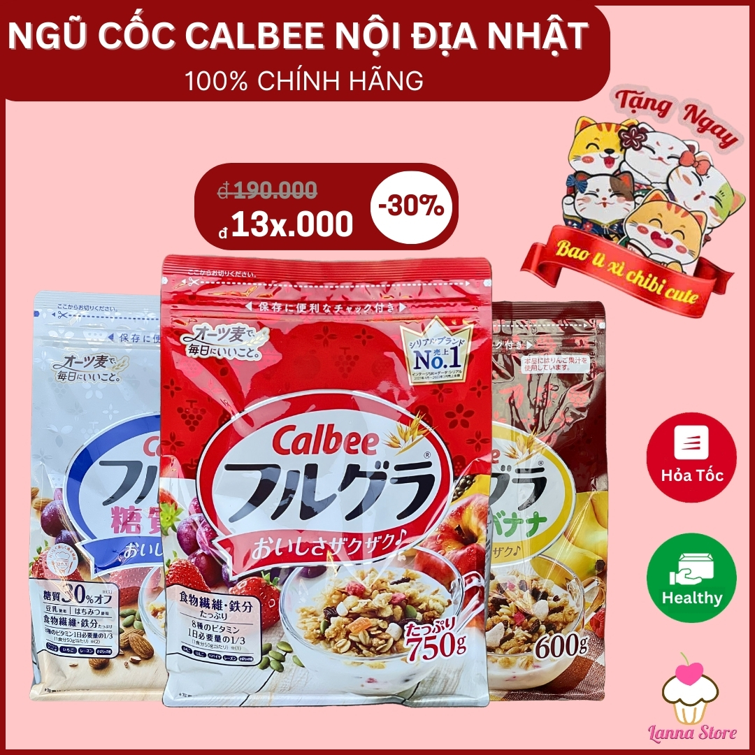 【HÀNG MỚI + TẶNG 50G】Ngũ Cốc Calbee Nhật Bản Ăn Kiêng Giảm Cân Mix Sữa Chua Trái Cây Granola Ăn ...