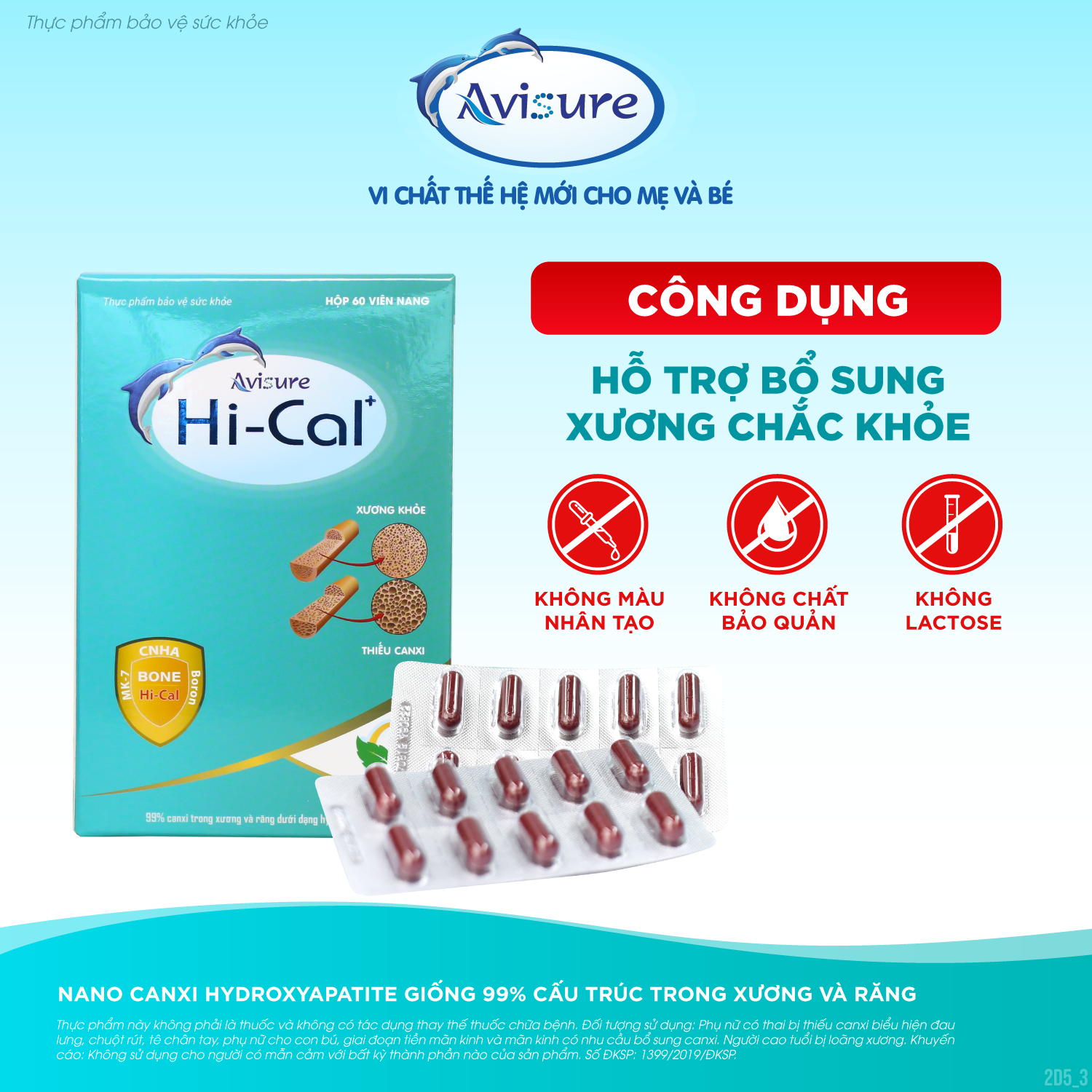 Canxi Nano Avisure Hical Calcium D3K2 Hỗ Trợ Phát Triển Chiều Cao, Phòng Loãng Xương Trẻ Em ...