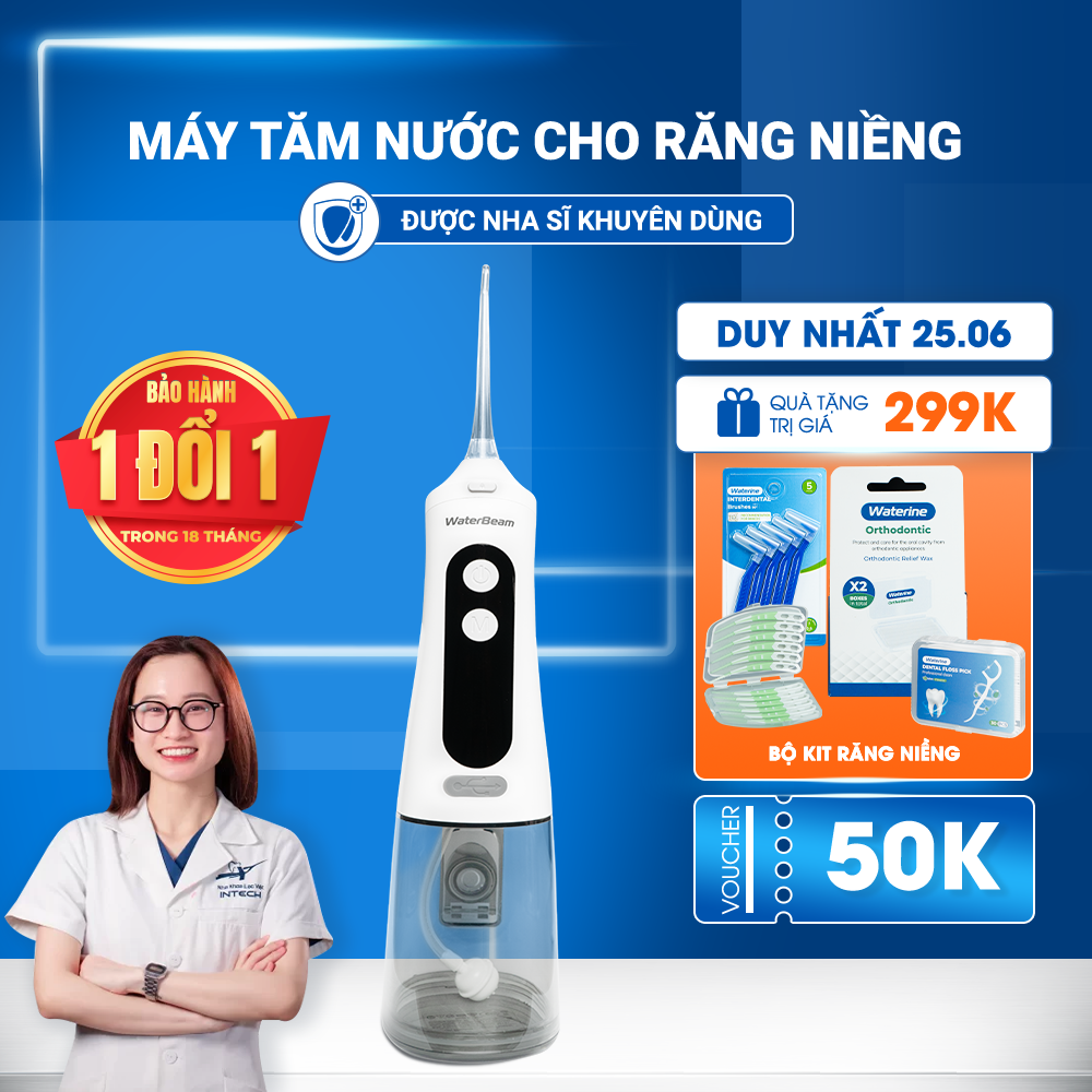Máy tăm nước WaterBeam cho Người Niềng Răng, Chỉnh Nha được Nha sĩ ...