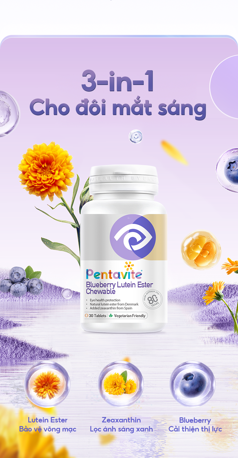 Vitamin Pentavite Women Multivitamin + Lutein Vitamin tổng hợp dành cho ...