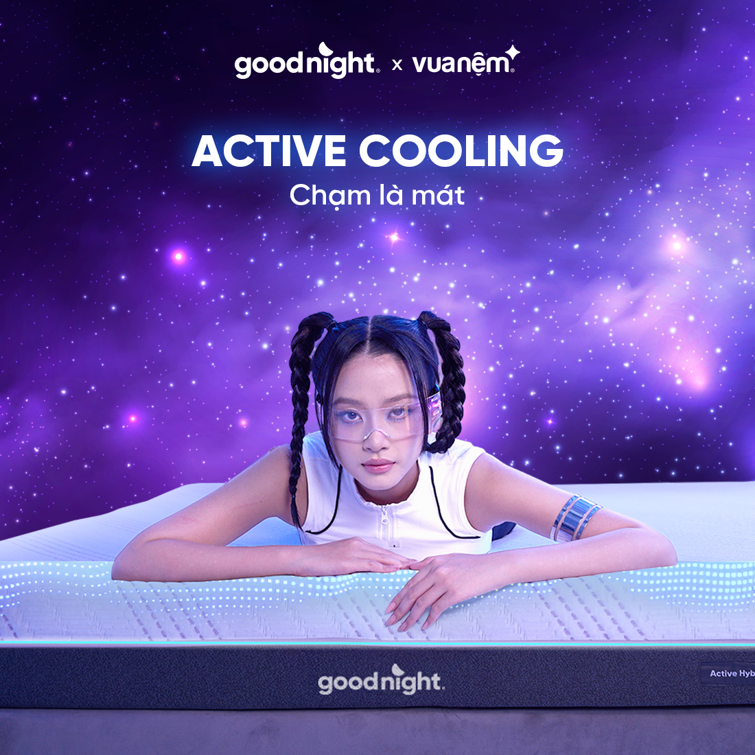 Nệm Cao Su Foam Goodnight Active Hybrid 20cm, đệm foam làm mát công ...
