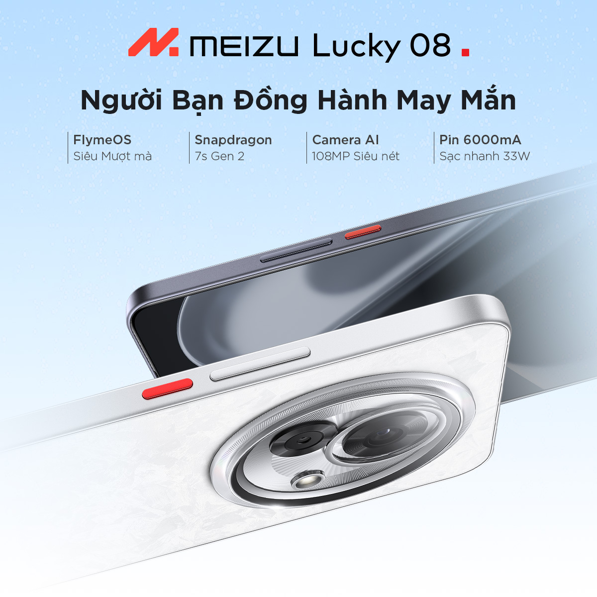 Điện Thoại Meizu Lucky 08 | Màn Hình LTPO Amoled 6.78" 144Hz | Snapdragon 7s Gen 2 | Pin 6000mAh ...