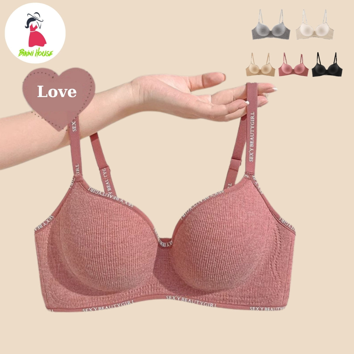 Áo Ngực Đúc Su Mút Dày 3cm Nâng Ngực Không Gọng Mềm Mại Thoải Mái M09 { F401 } | Shopee Việt Nam