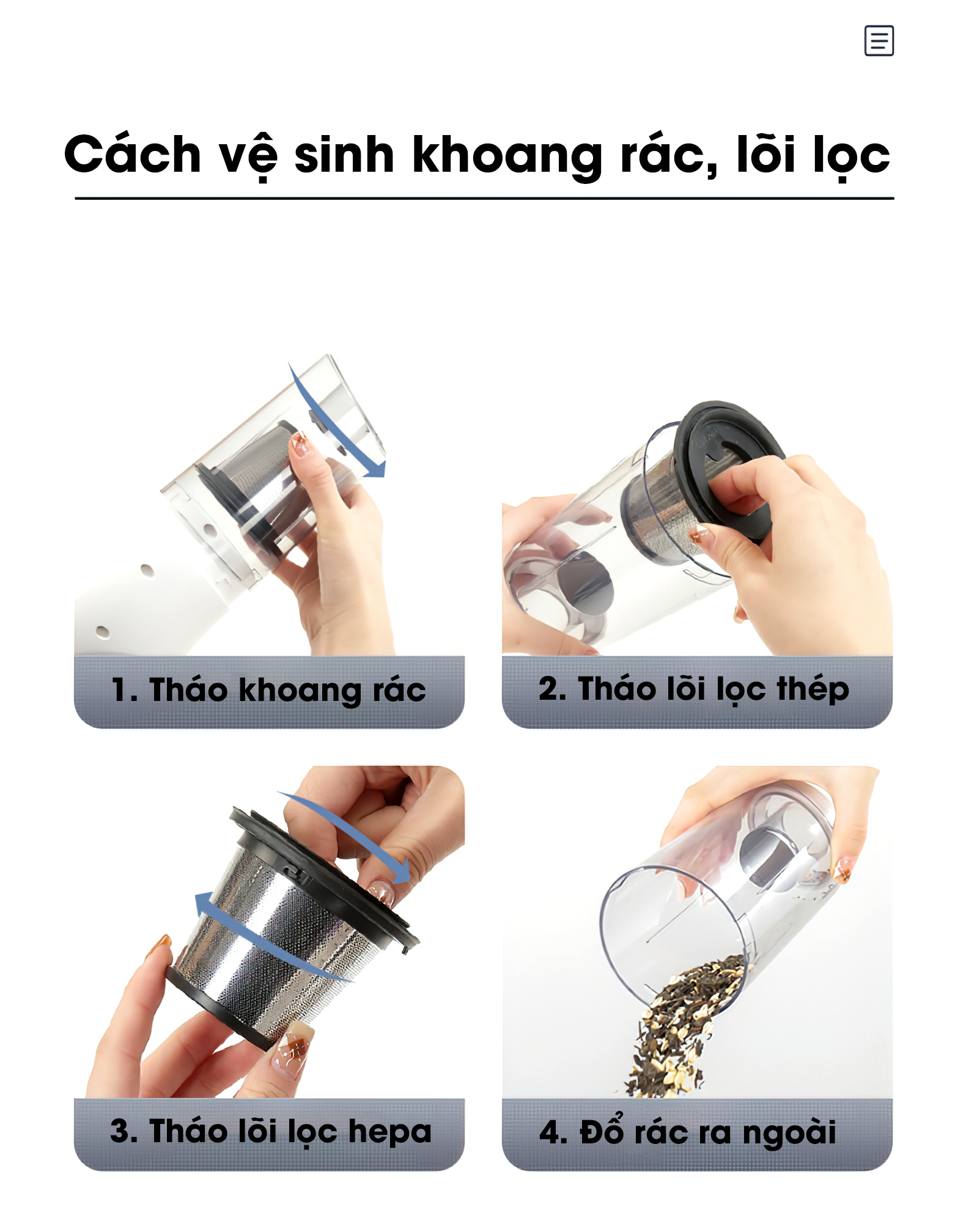 Máy Hút Bụi Cầm Tay Không Dây Đa Năng 5IN1 SHANEN Lực Hút Cực Mạnh 25 ...
