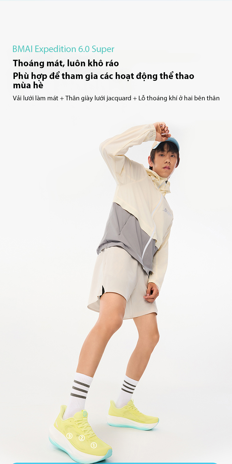 Giày Chạy Bộ Nữ BMAI Expedition 6.0 Super XRPL008 – Êm Mượt Hơn, Nhẹ Nhàng Hơn, Siêu Trợ Lực ...